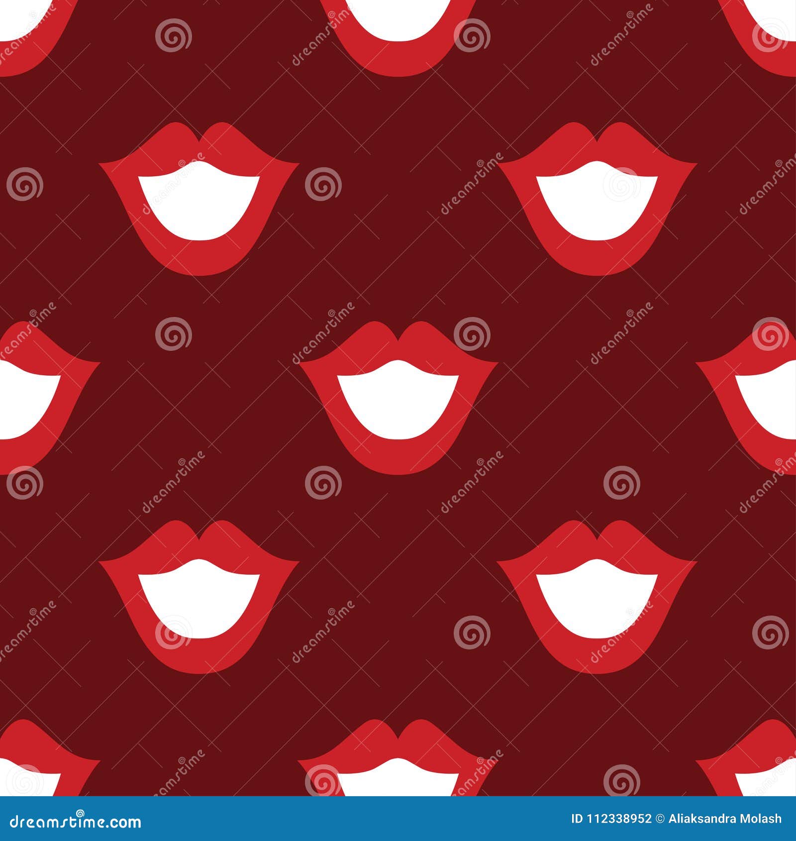 Lips Seamless Texture Bright Red Color Stock Vector - Illustration of ...