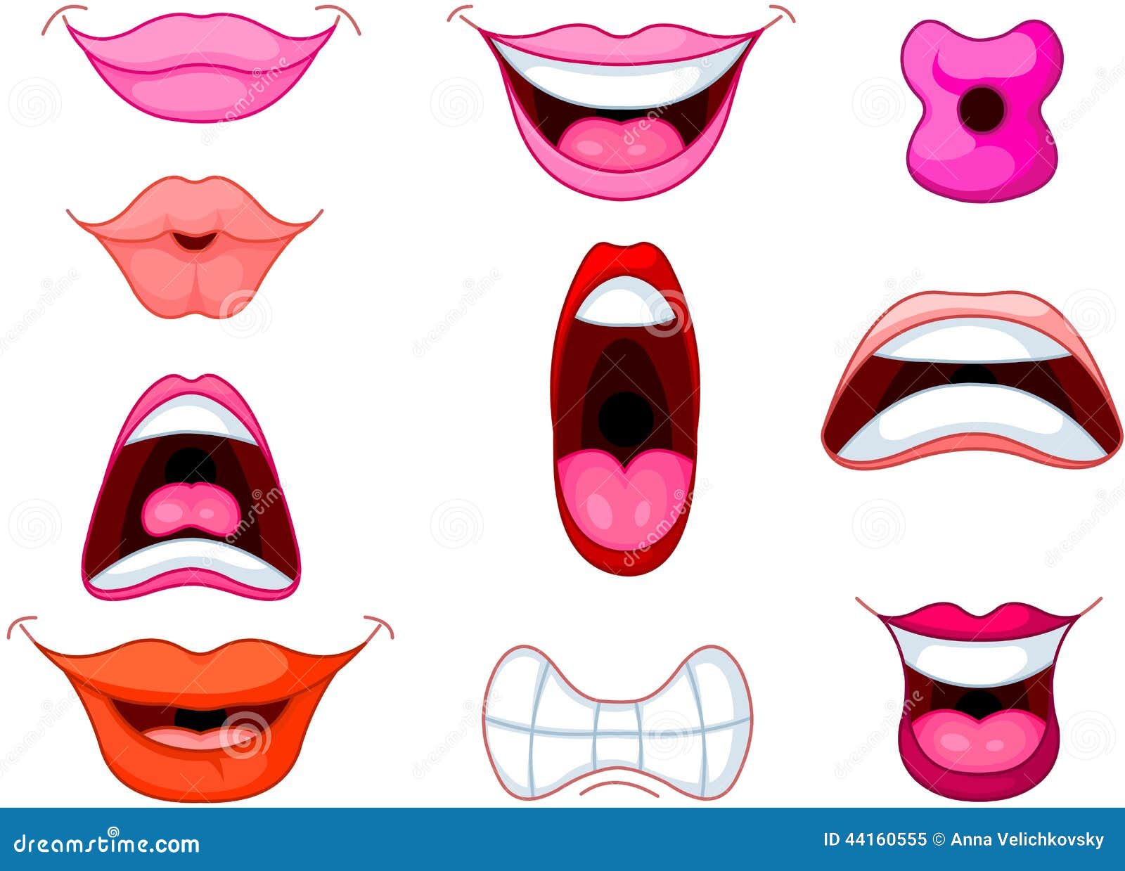 Lips stock vector. Illustration of smile, designs, cartoon - 44160555