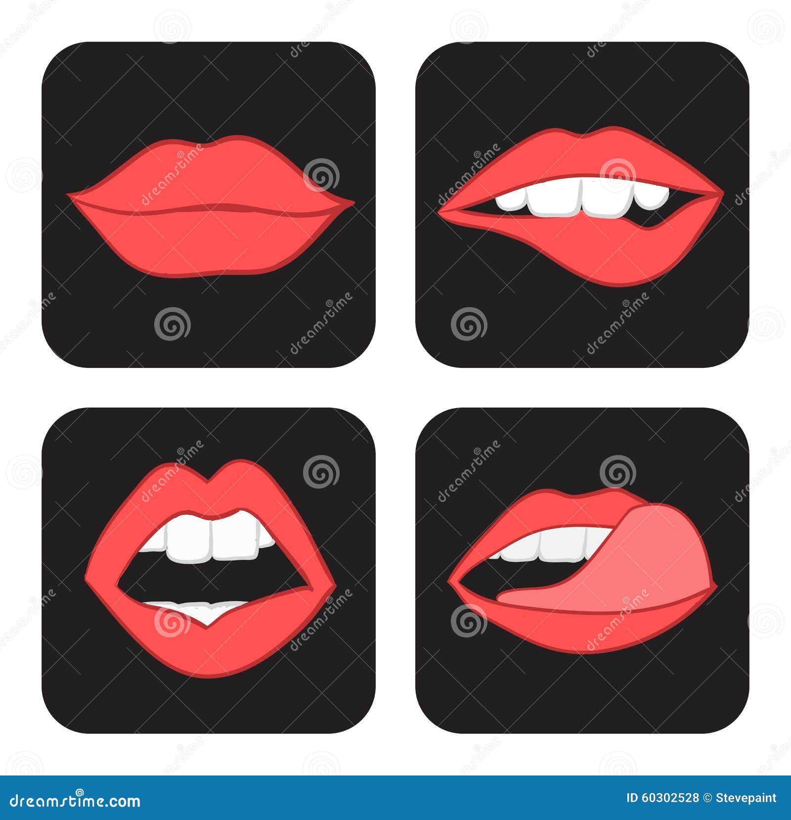 Licking Lips Vector Illustration | CartoonDealer.com #85140898