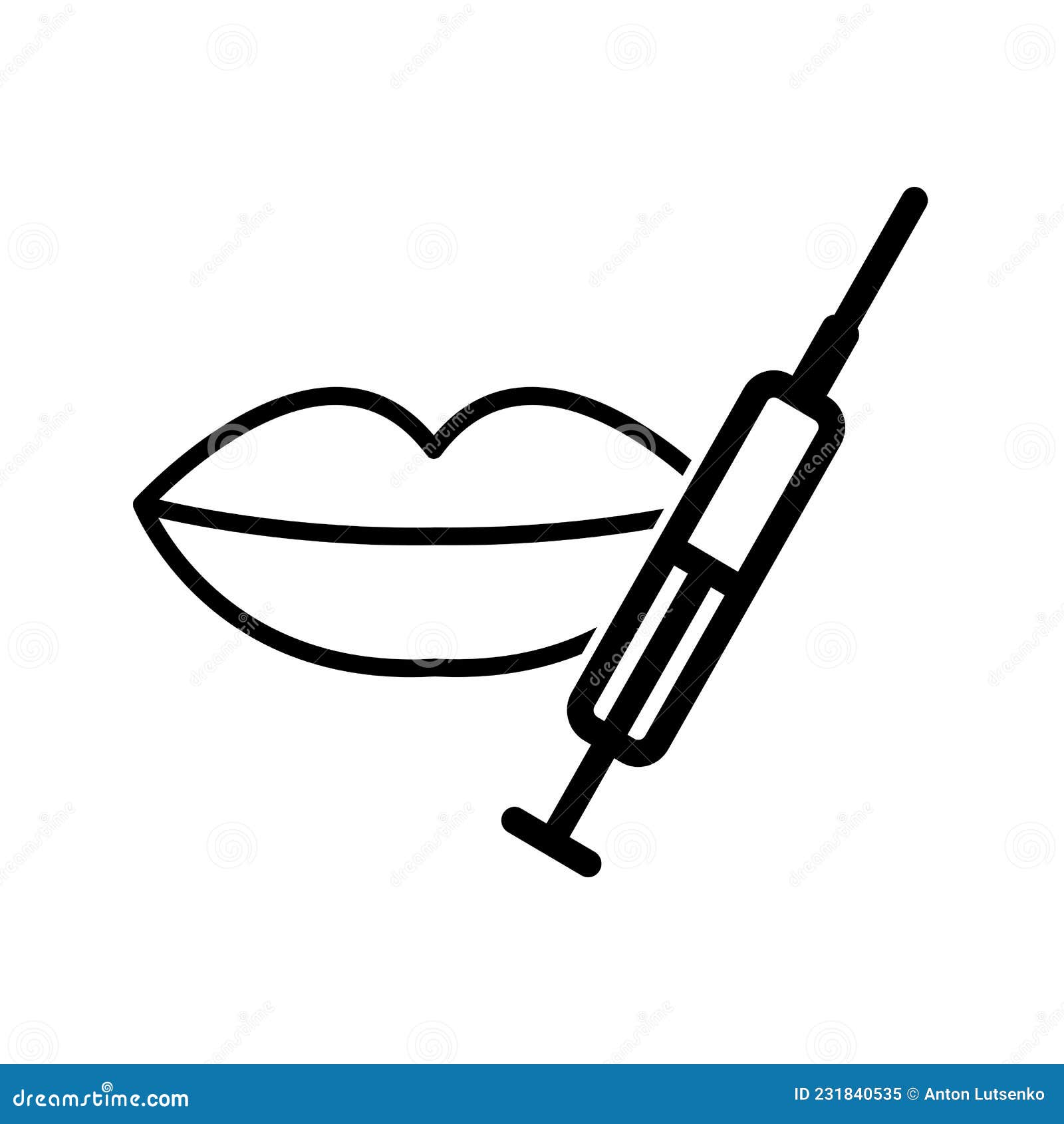 Injection Sign. Vaccine Syringe Icon. Shots. Covid-19 Vaccination ...