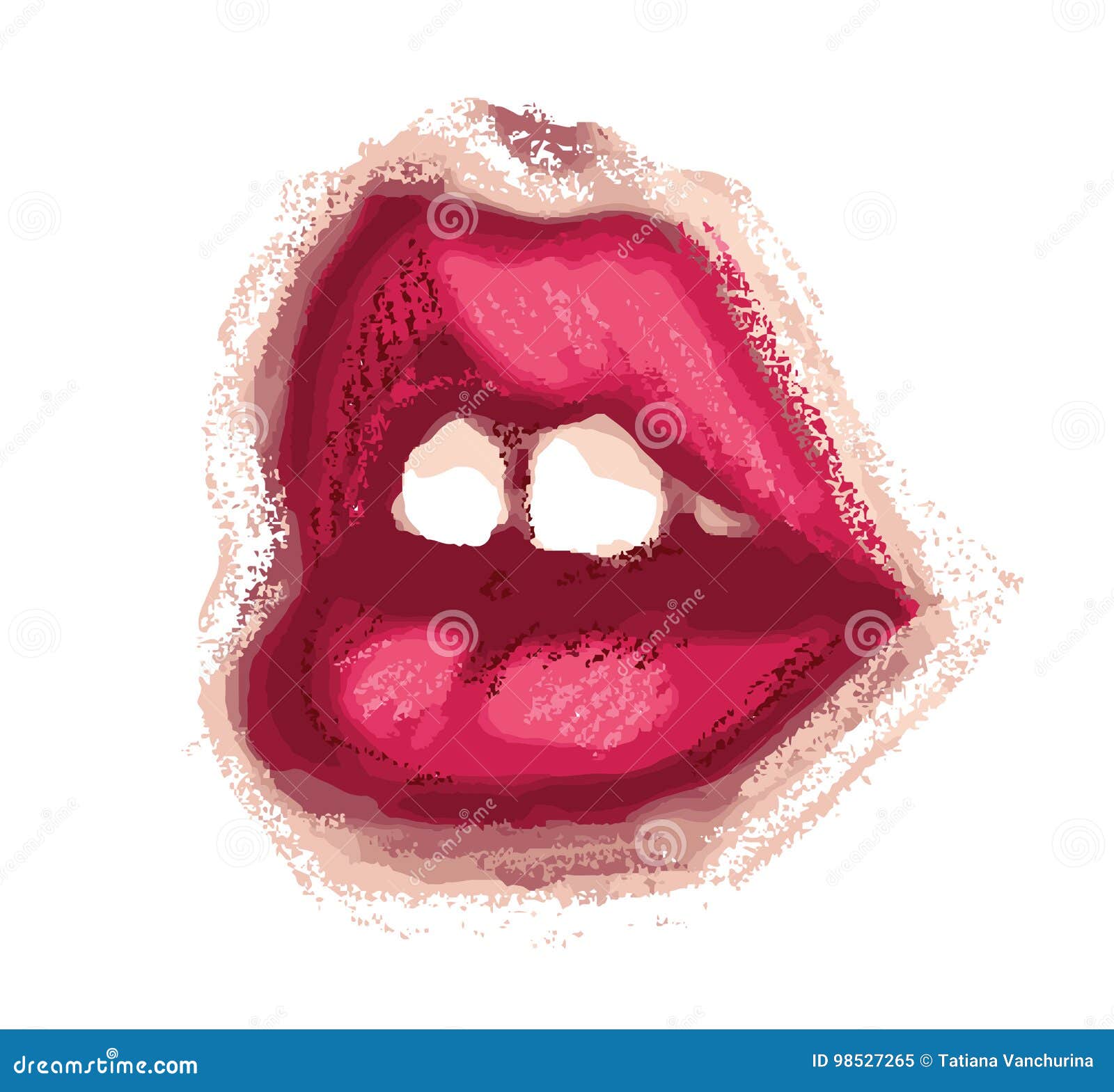 Lips sketch illustration stock illustration. Illustration of brush ...