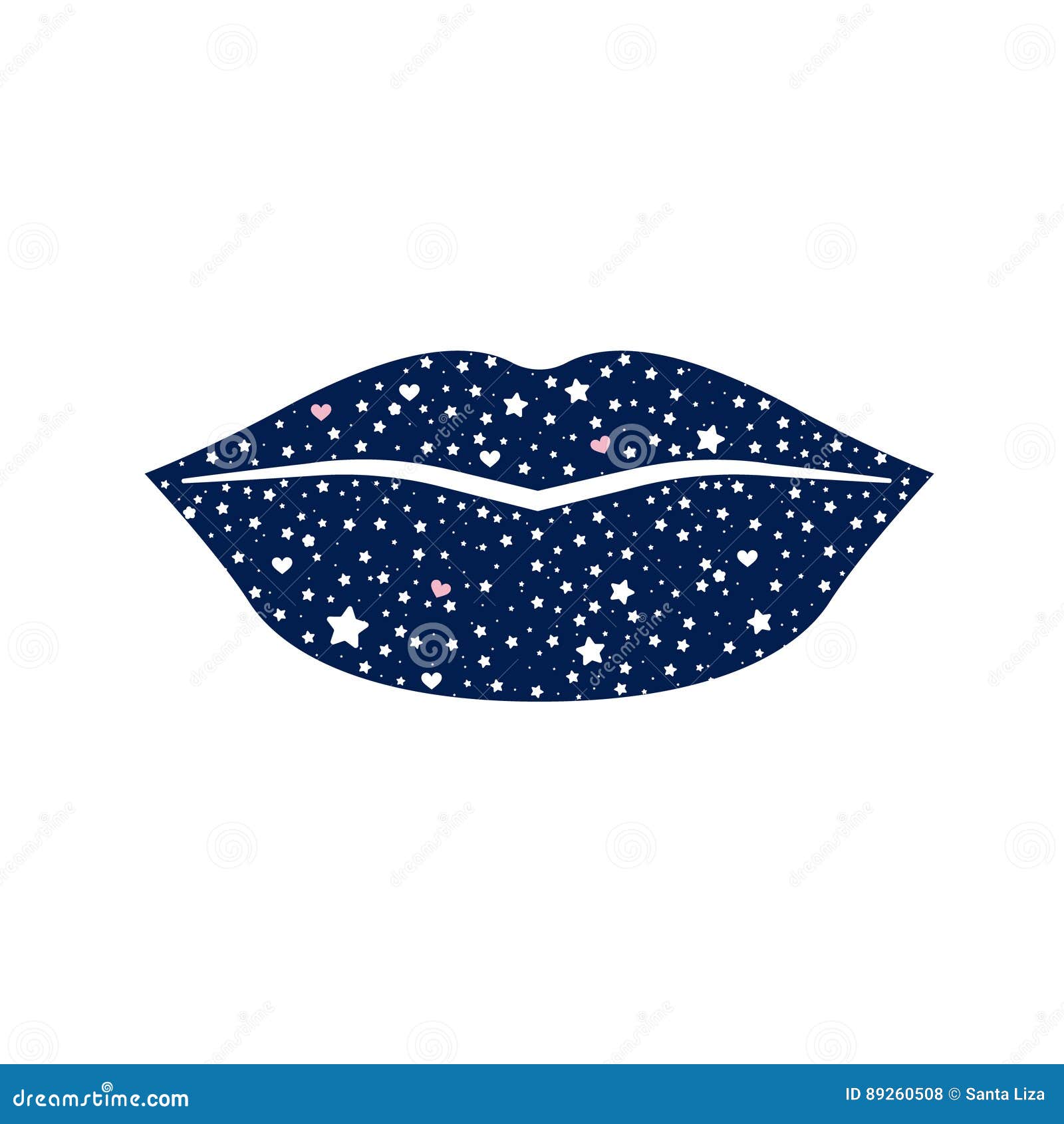Lips Stars Conceptual Idea Stock Illustrations – 5 Lips Stars ...