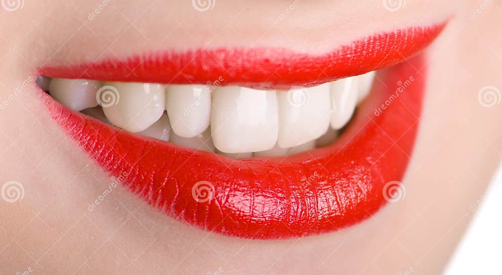 Lips and teeth stock image. Image of femininity, makeup - 7809535