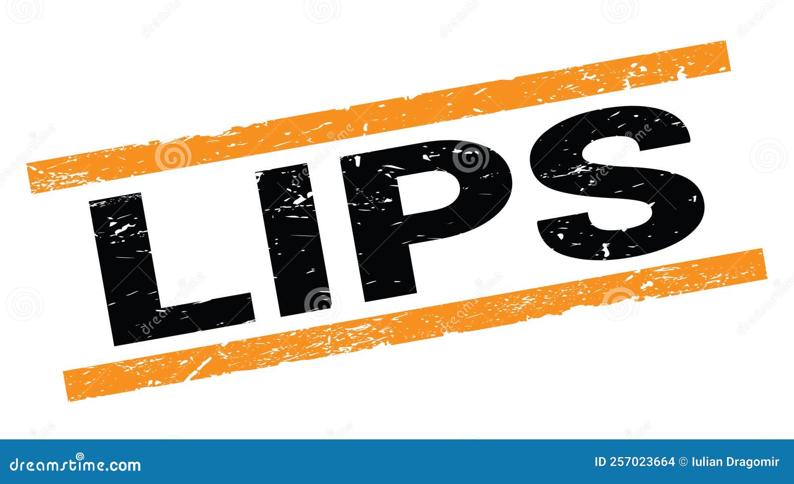 LIPS Text on Orange Rectangle Stamp Sign Stock Illustration ...