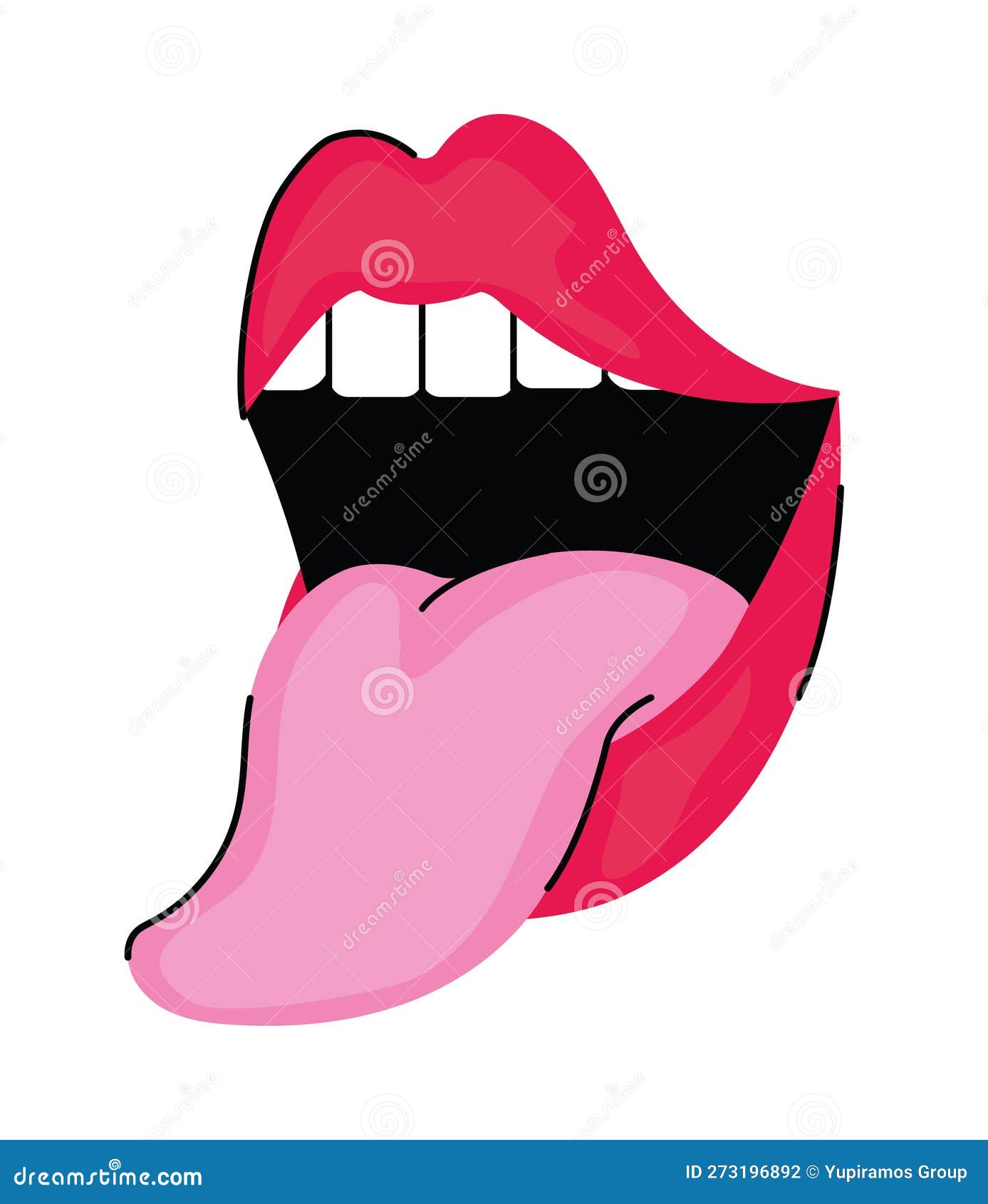 Lips with tongue stock vector. Illustration of expression - 273196892