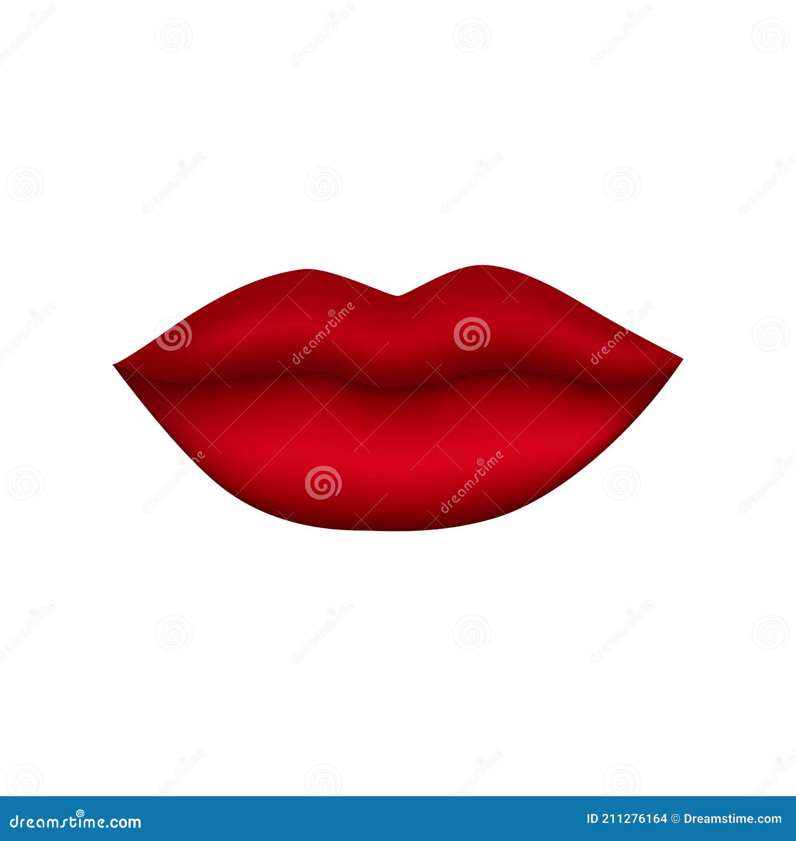 Lips Vector. Dark Red Lips Illustration. Stock Vector - Illustration of ...