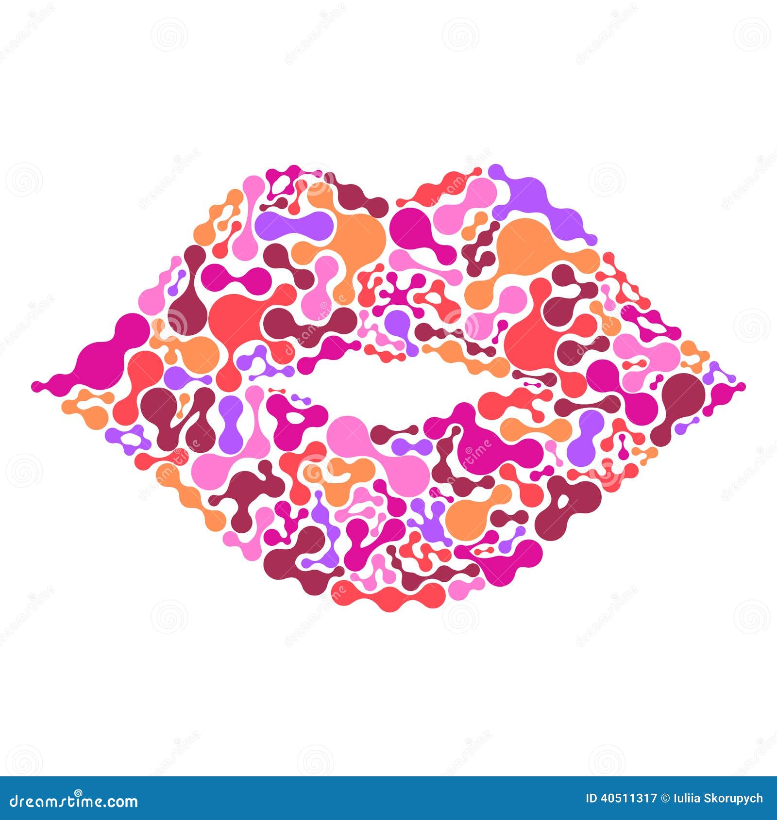 Structure Of Lips, Anatomy Scheme Of Lips On White Background Royalty ...