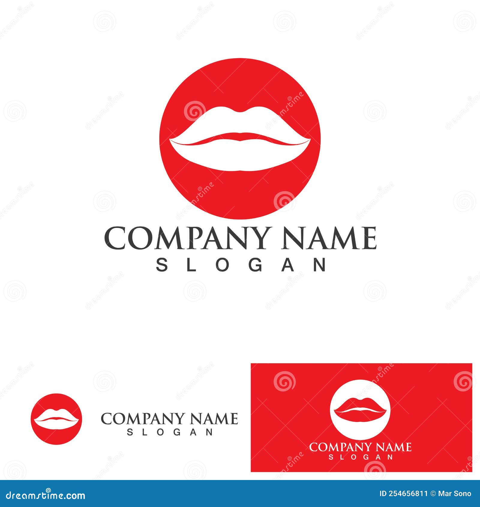 Lips Woman Logo and Symbol Vector Stock Vector - Illustration of ...