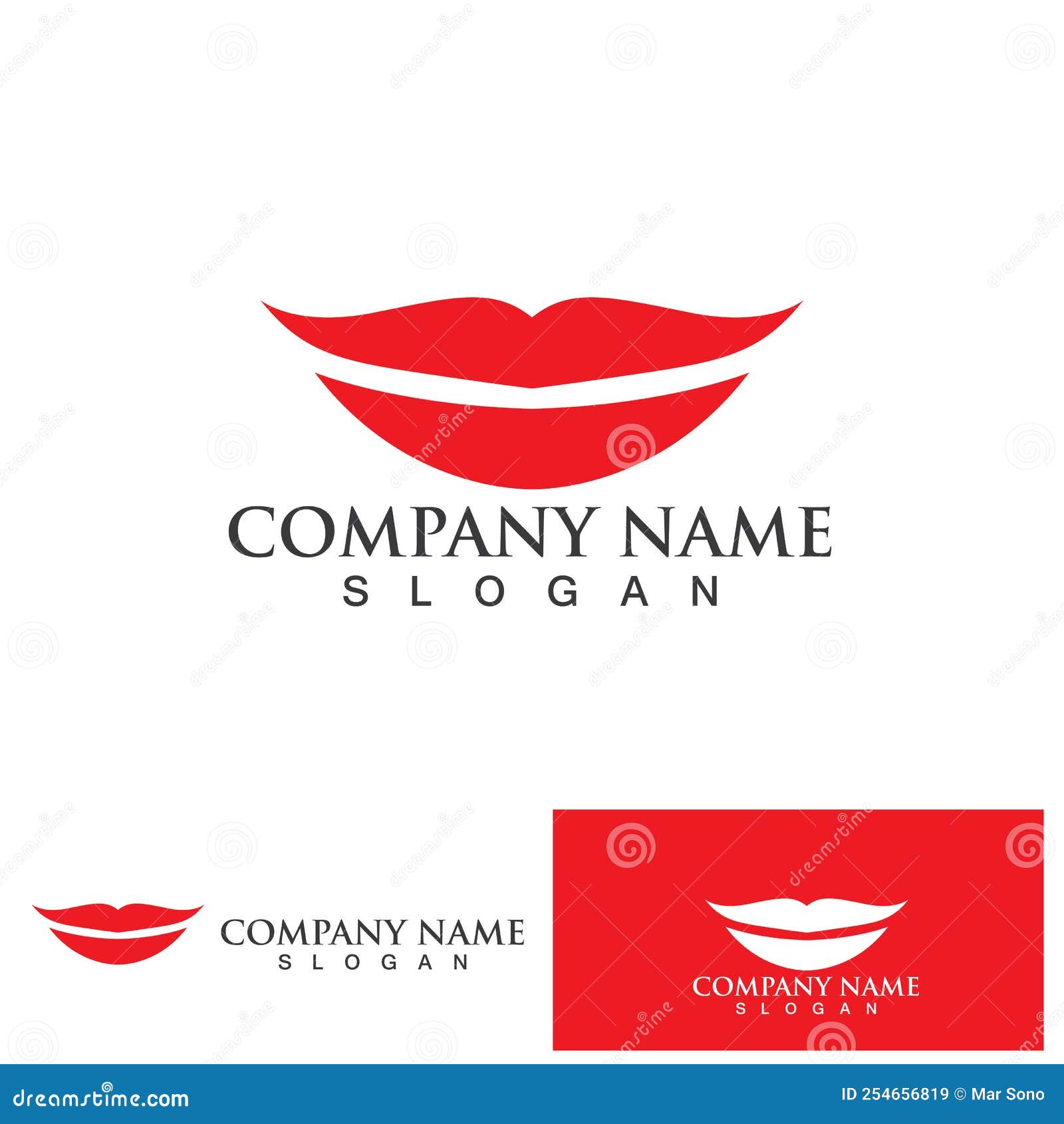 Lips Woman Logo and Symbol Vector Stock Vector - Illustration of head ...