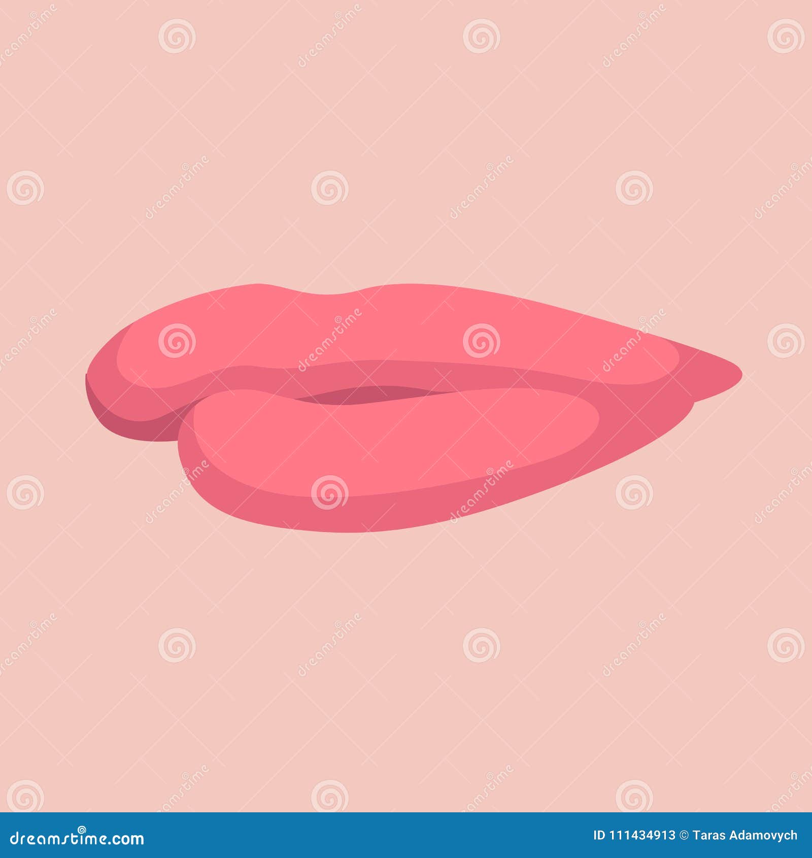 Lips Women Vector Illustration Flat Style Front Stock Vector ...