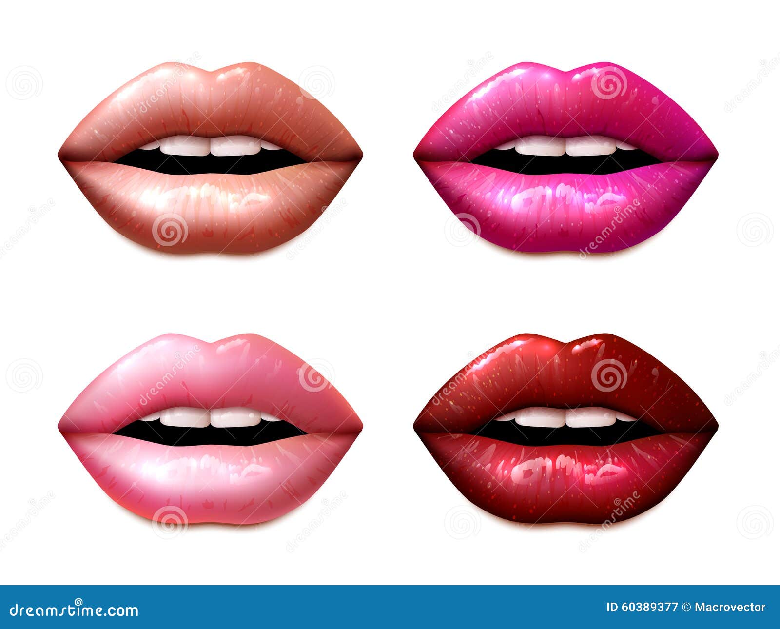 Lipstic Samples Set stock vector. Illustration of girl - 60389377