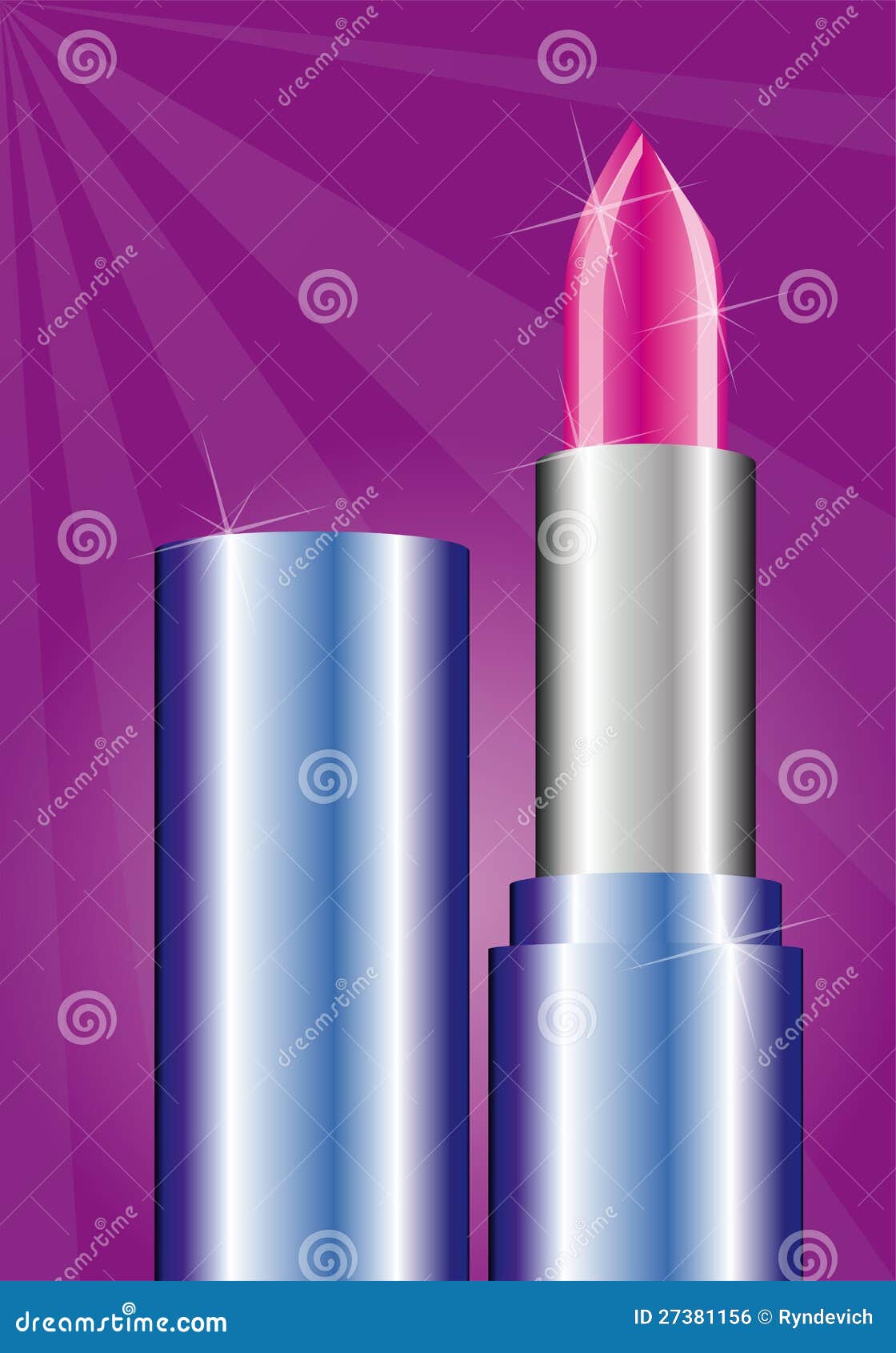 Lipstick stock vector. Illustration of rosecolored, cosmetics - 27381156