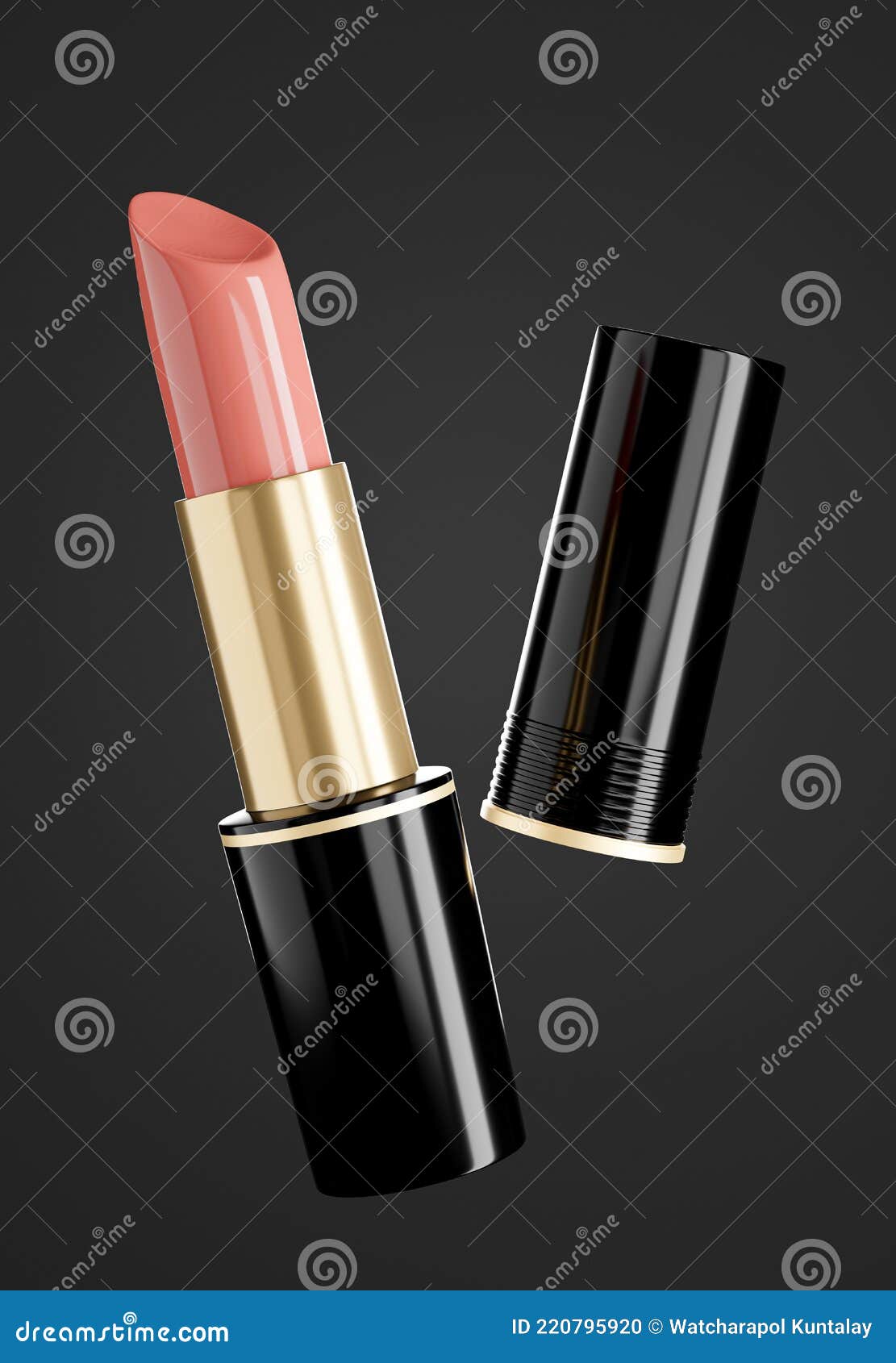 Lipstick with Cap Floating for Product Display Stock Illustration ...