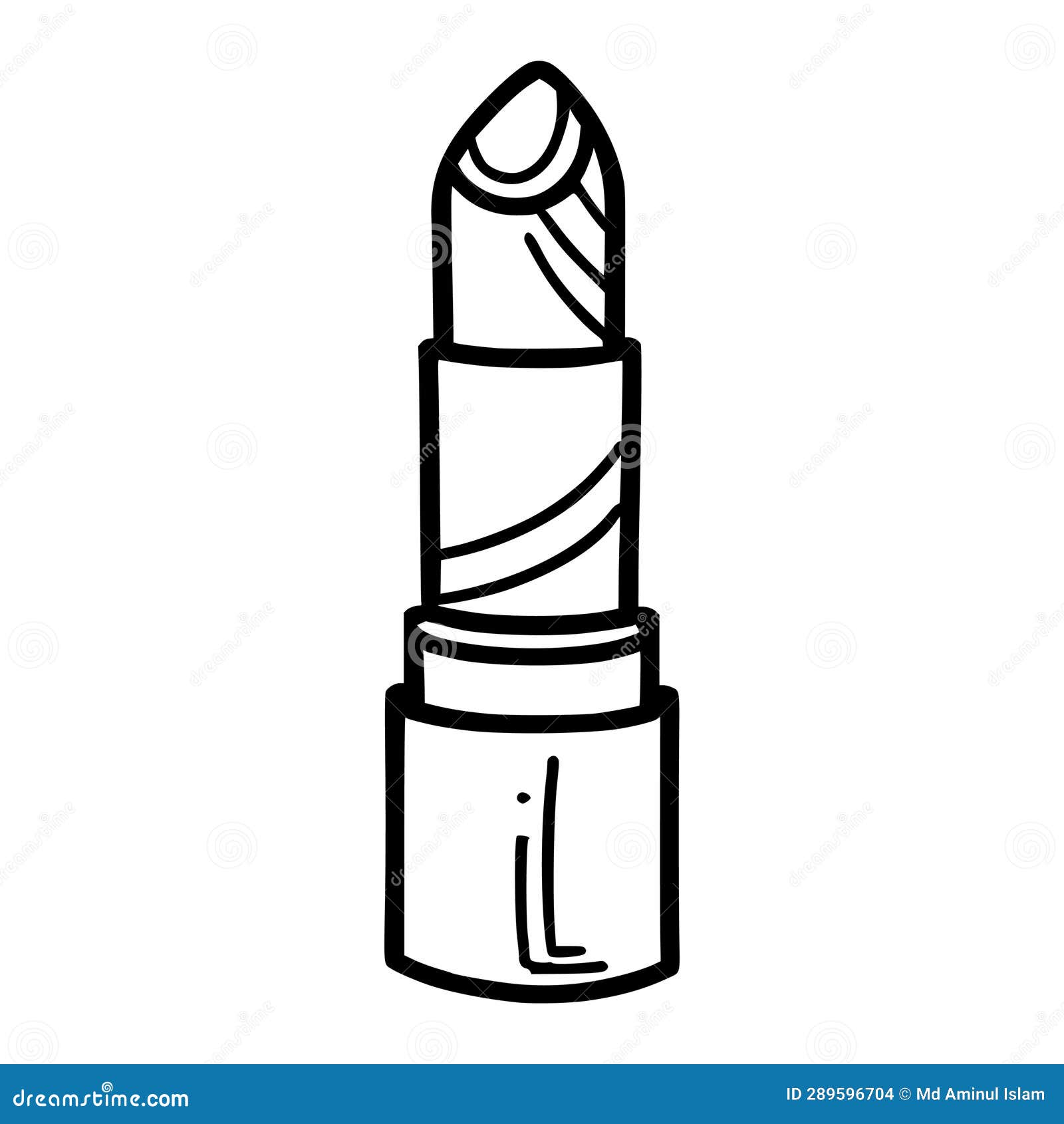 Lipstick Coloring Page For Kids. A Coloring Worksheet For Kindergarten ...