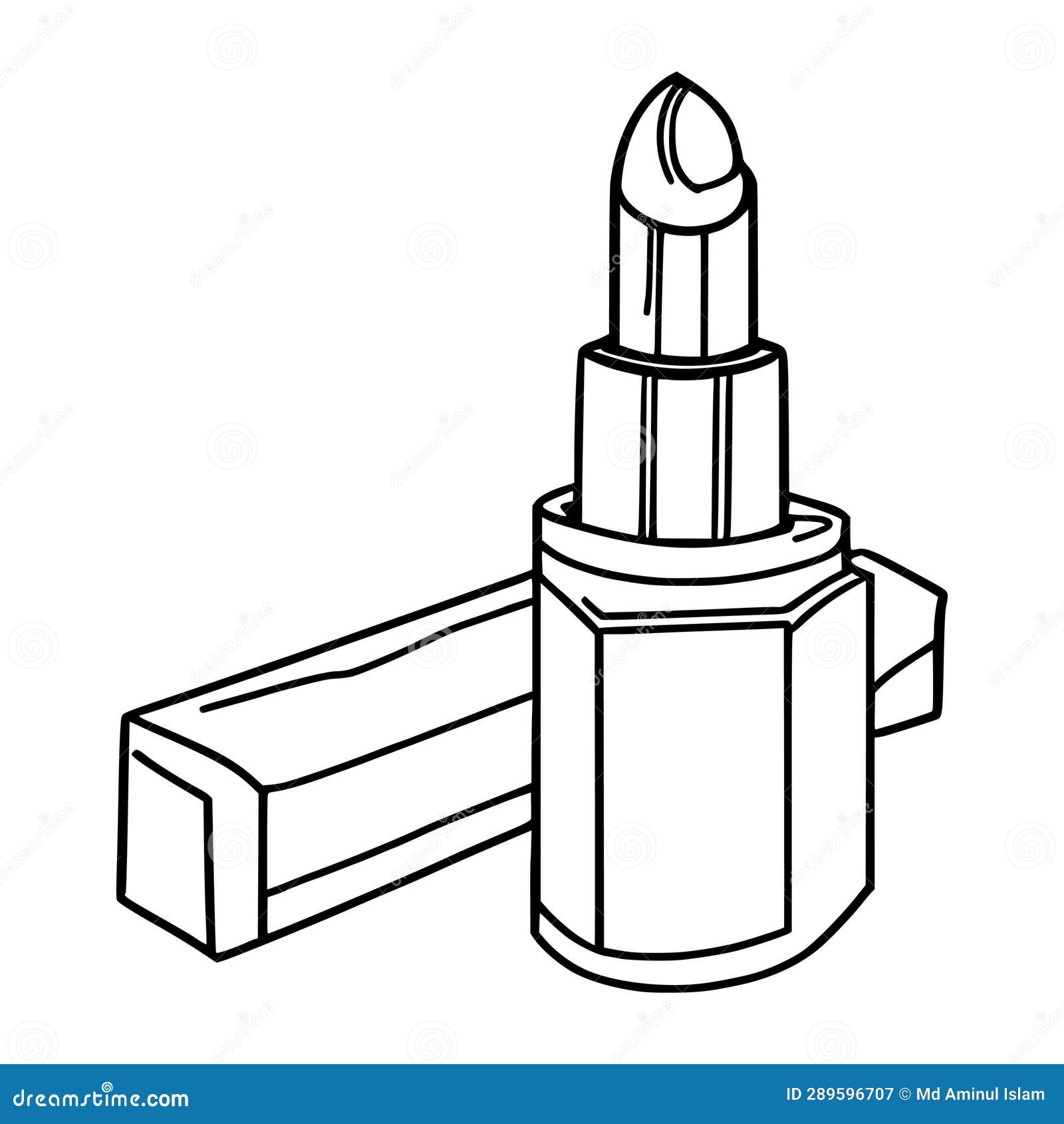 Lipstick Coloring Page For Kids. A Coloring Worksheet For Kindergarten ...