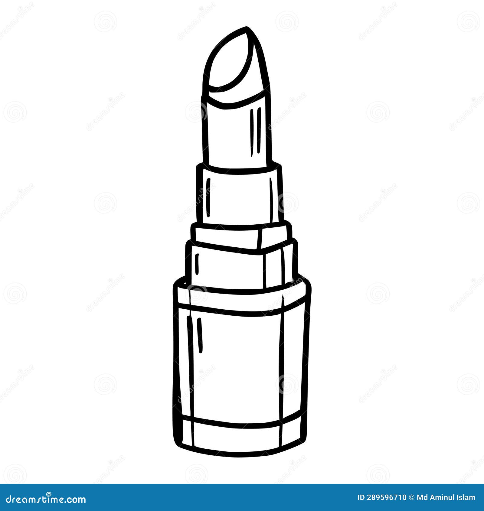 Lipstick Coloring Page For Kids. A Coloring Worksheet For Kindergarten ...