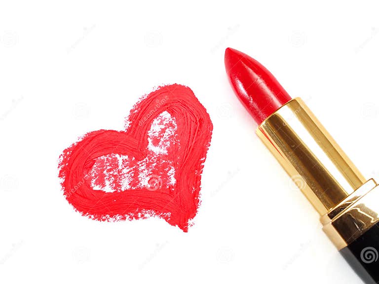 Lipstick and Heart stock image. Image of concepts, cosmetics - 48842959