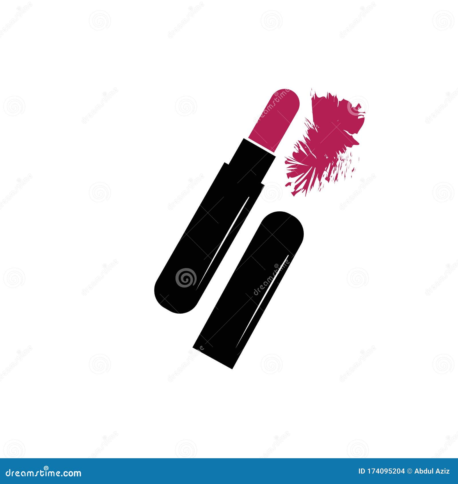 Lipstick Illustration Logo Vector Design Stock Vector - Illustration of ...