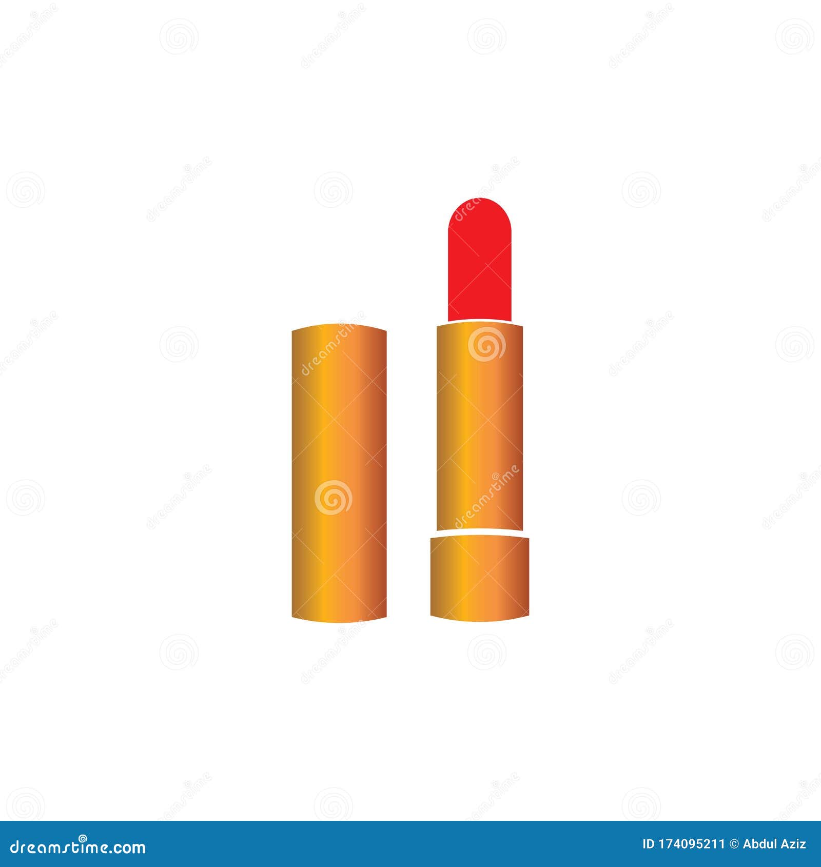Lipstick Illustration Logo Vector Design Stock Vector - Illustration of ...
