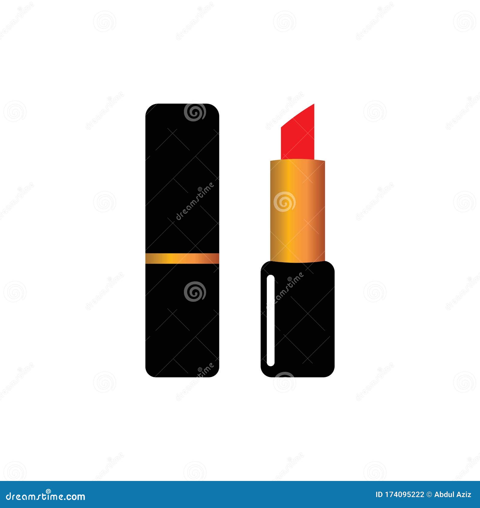 Lipstick Illustration Logo Vector Design Stock Vector - Illustration of ...