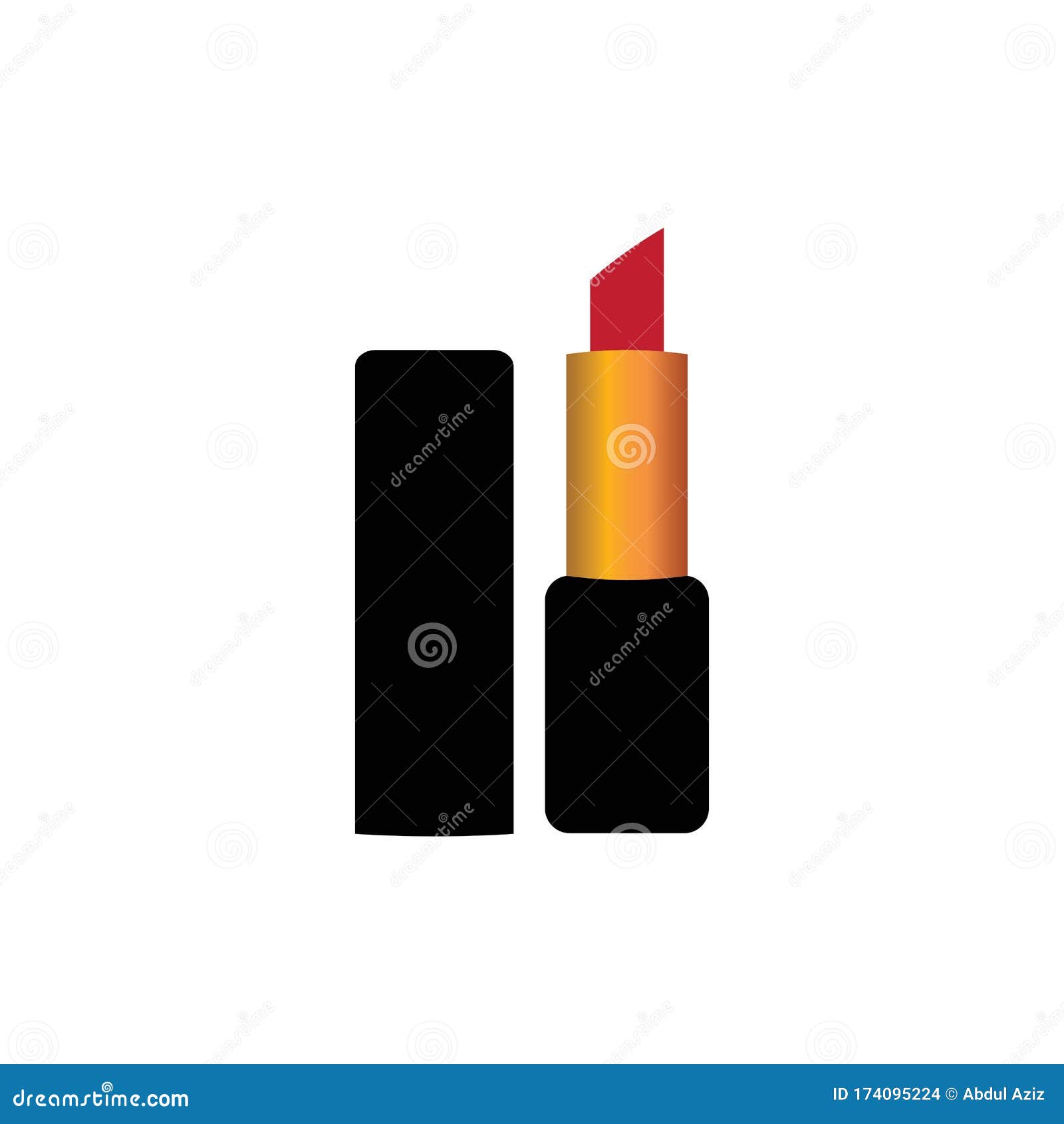 Lipstick Illustration Logo Vector Design Stock Vector - Illustration of ...