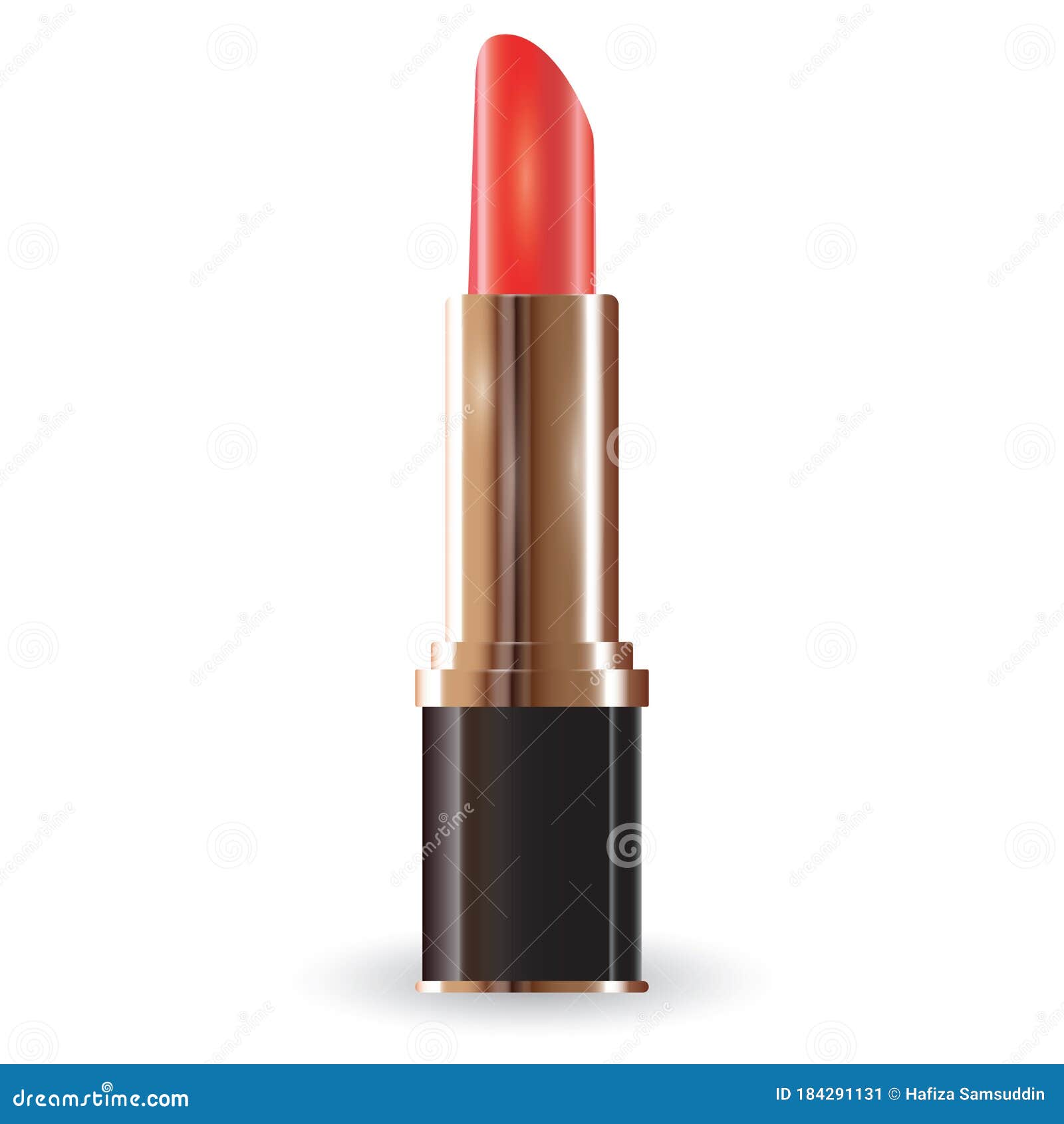 A lipstick illustration. stock vector. Illustration of vector - 184291131