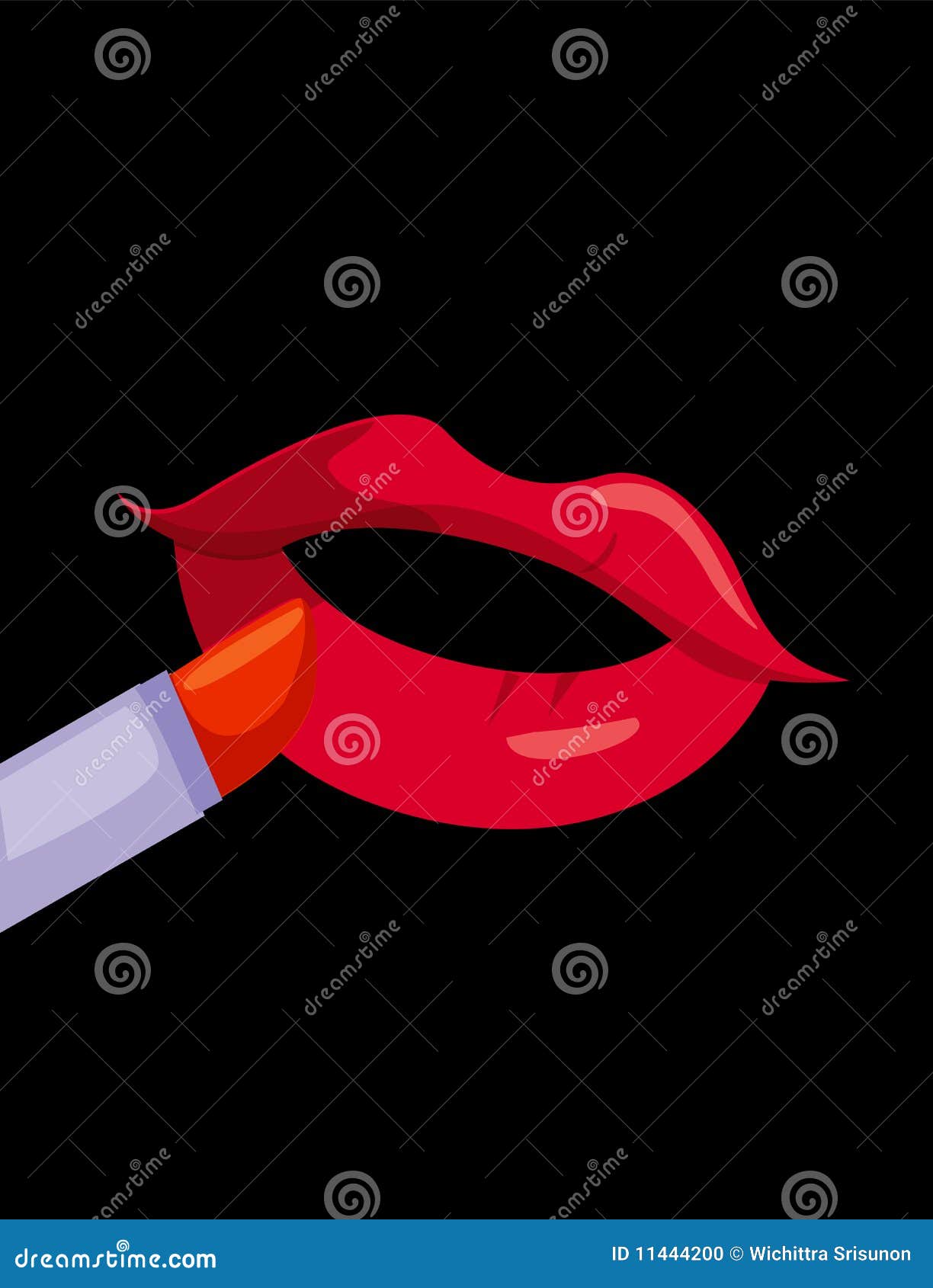 Lipstick kiss stock illustration. Illustration of expression - 11444200