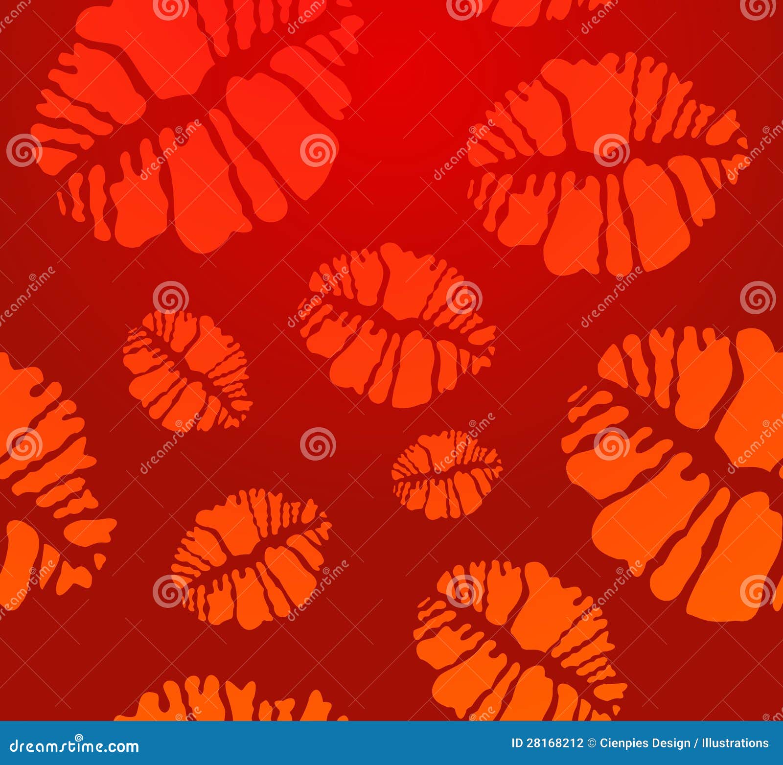 Lipstick Kiss Shape Print Seamless Pattern Stock Vector - Illustration ...