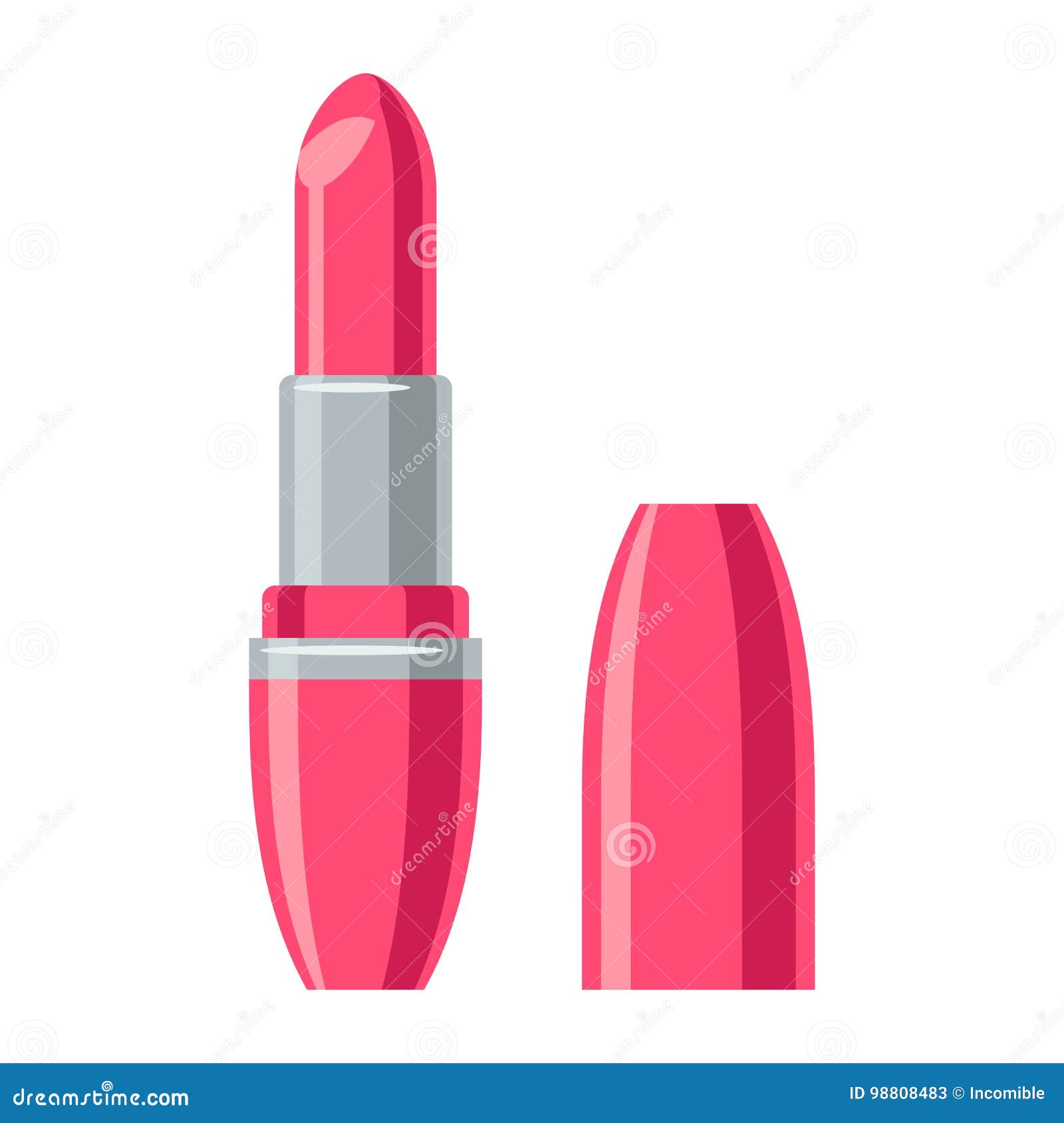 Lipstick for Make Up. Illustration of Object on White Background in ...