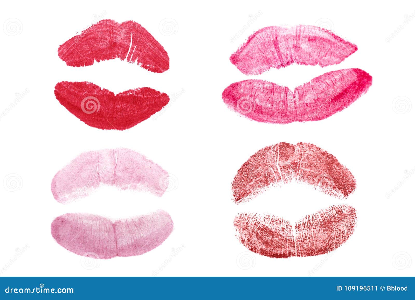 Lipstick Marks Set Stock Image Image Of Kiss Face 109196511