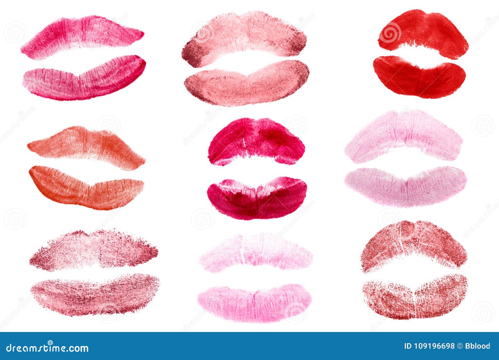 Lipstick marks set stock photo. Image of lips, beauty - 109196698