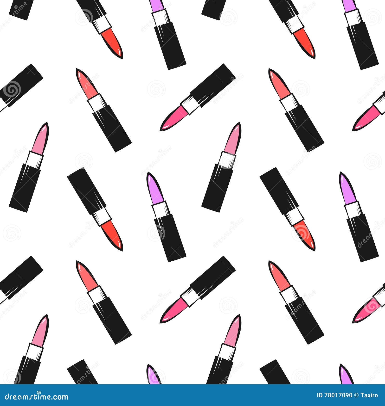 Lipstick pattern seamless stock vector. Illustration of design - 78017090