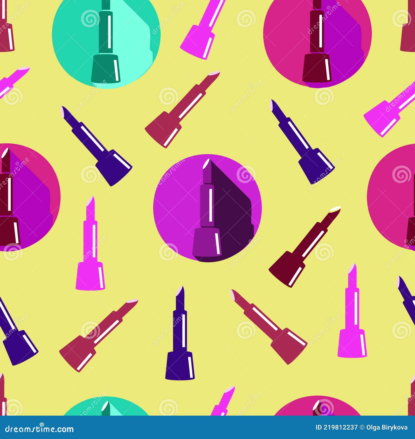Lipstick Pattern stock illustration. Illustration of seamless - 219812237