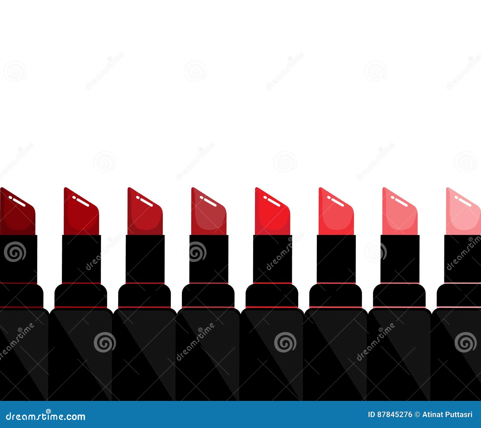 Lipstick Red Gradient for Women. Stock Vector - Illustration of glossy ...