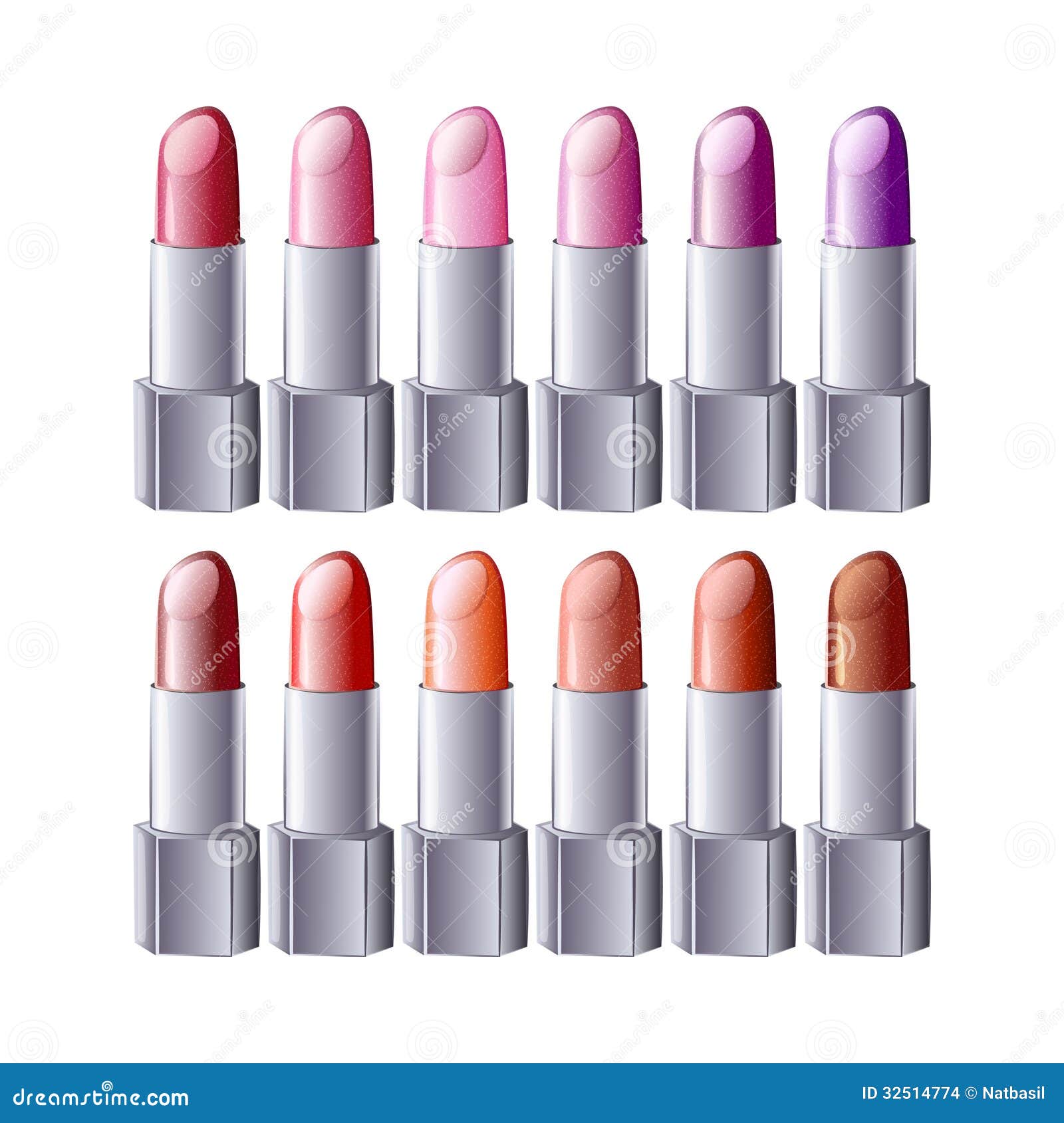 Lipstick Set - Vector Illustration Stock Vector - Illustration of ...