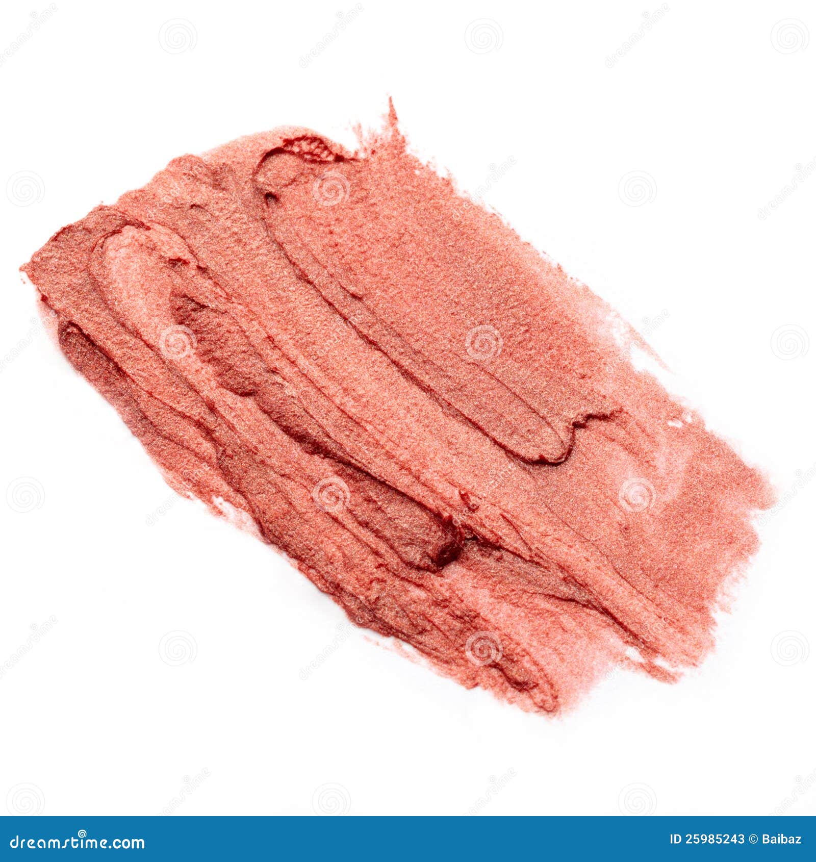 Red Lipstick Smear Smudge Swatch Isolated On White Background. Lip ...