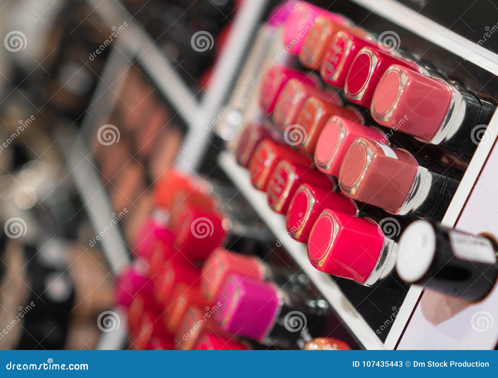 Lipstick testers. stock image. Image of european, luxury - 107435443