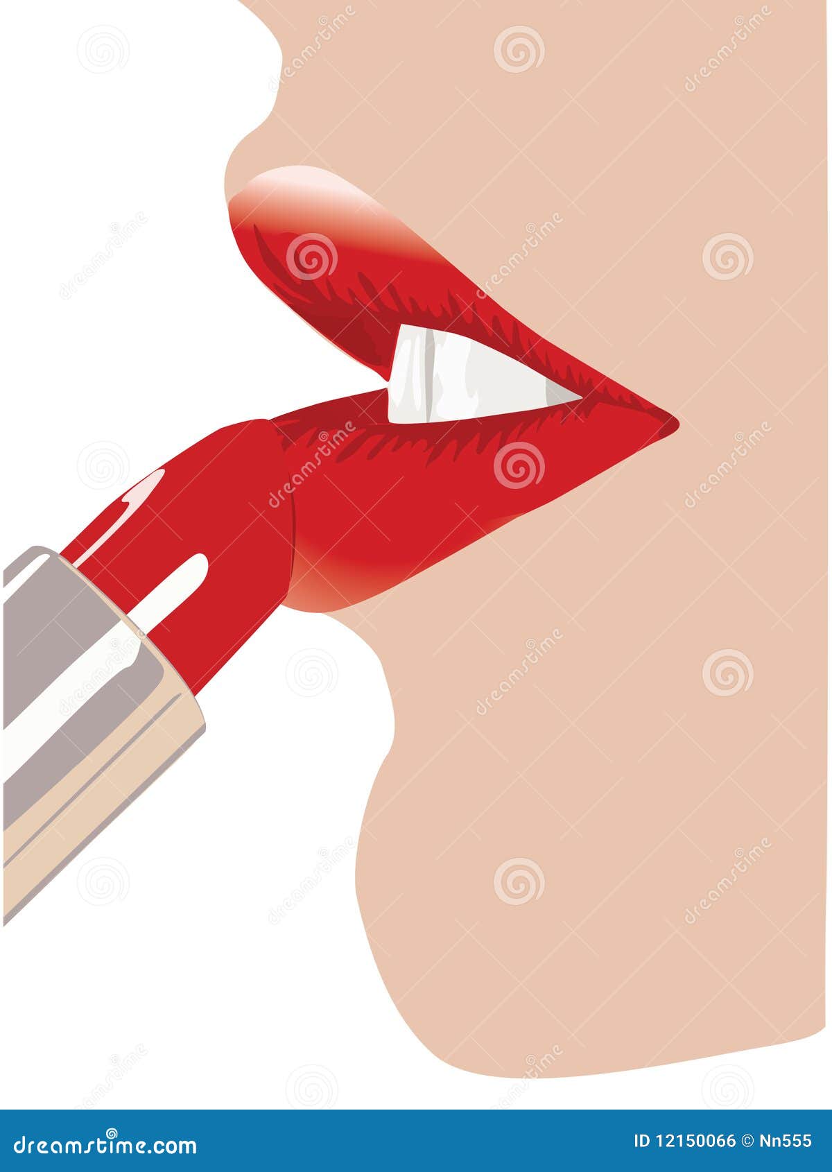 Lipstick vector stock vector. Illustration of makeup - 12150066