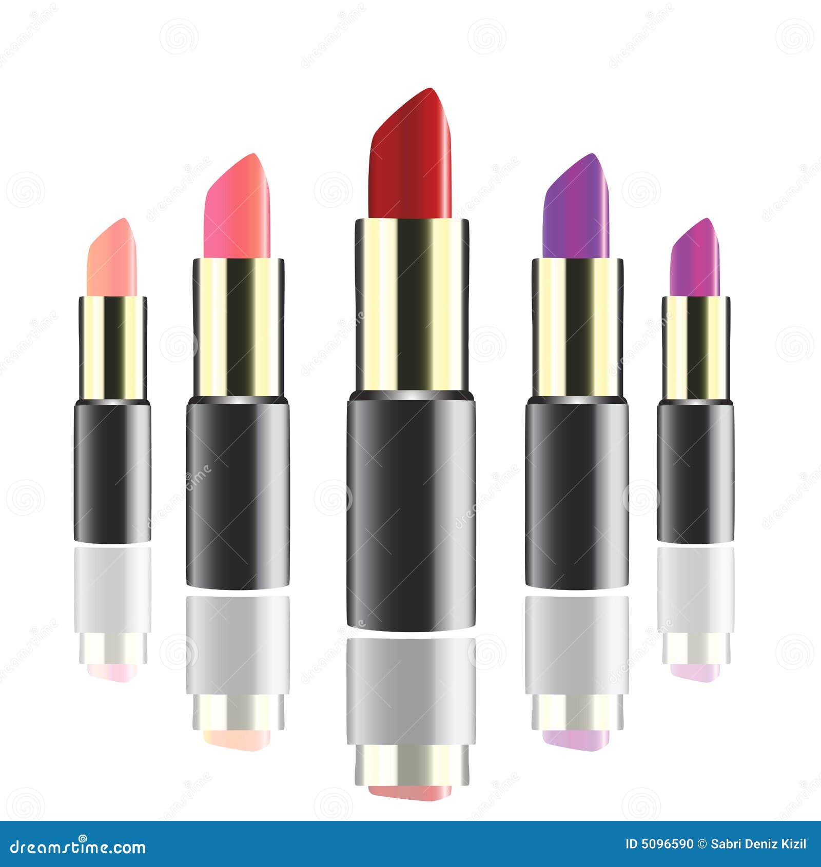 Lipstick vector stock vector. Illustration of silver, reflect - 5096590