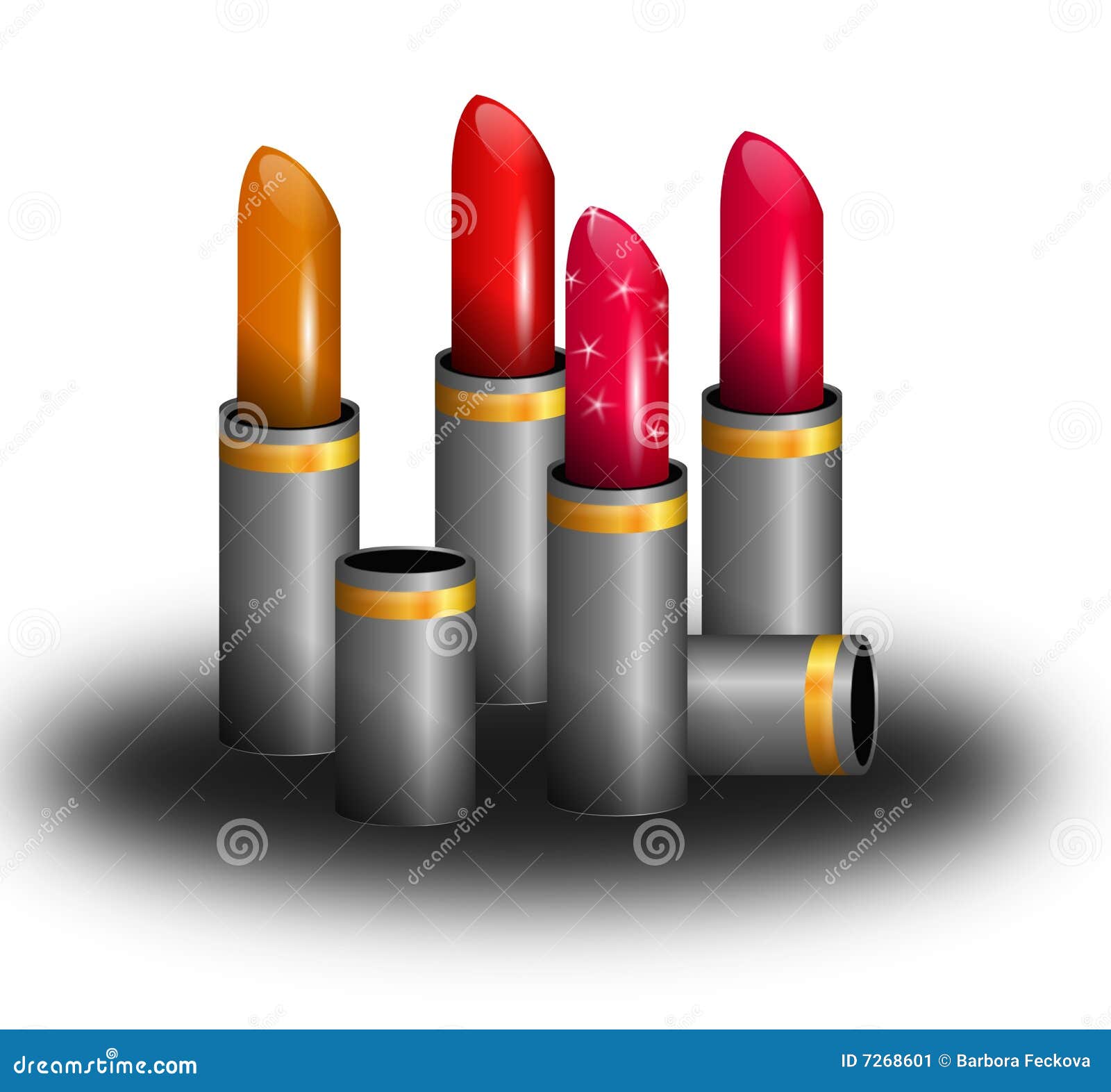 Lipsticks stock vector. Illustration of lipsticks, labia - 7268601