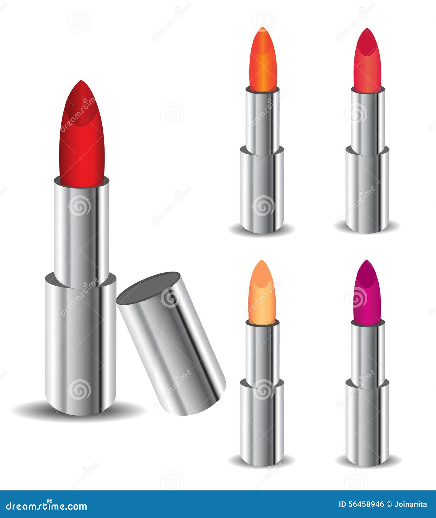 Lipsticks Illustration Illustration on White Stock Vector ...