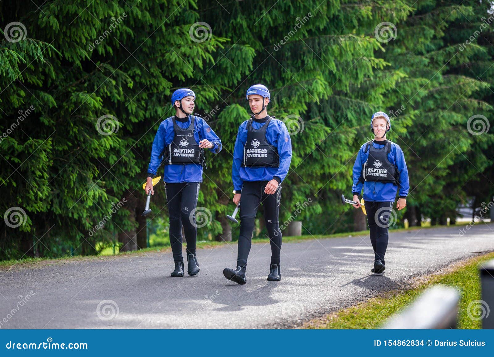 Liptovsky Mikulas / Slovakia - June 22, 2019: a Group of Children Gets ...