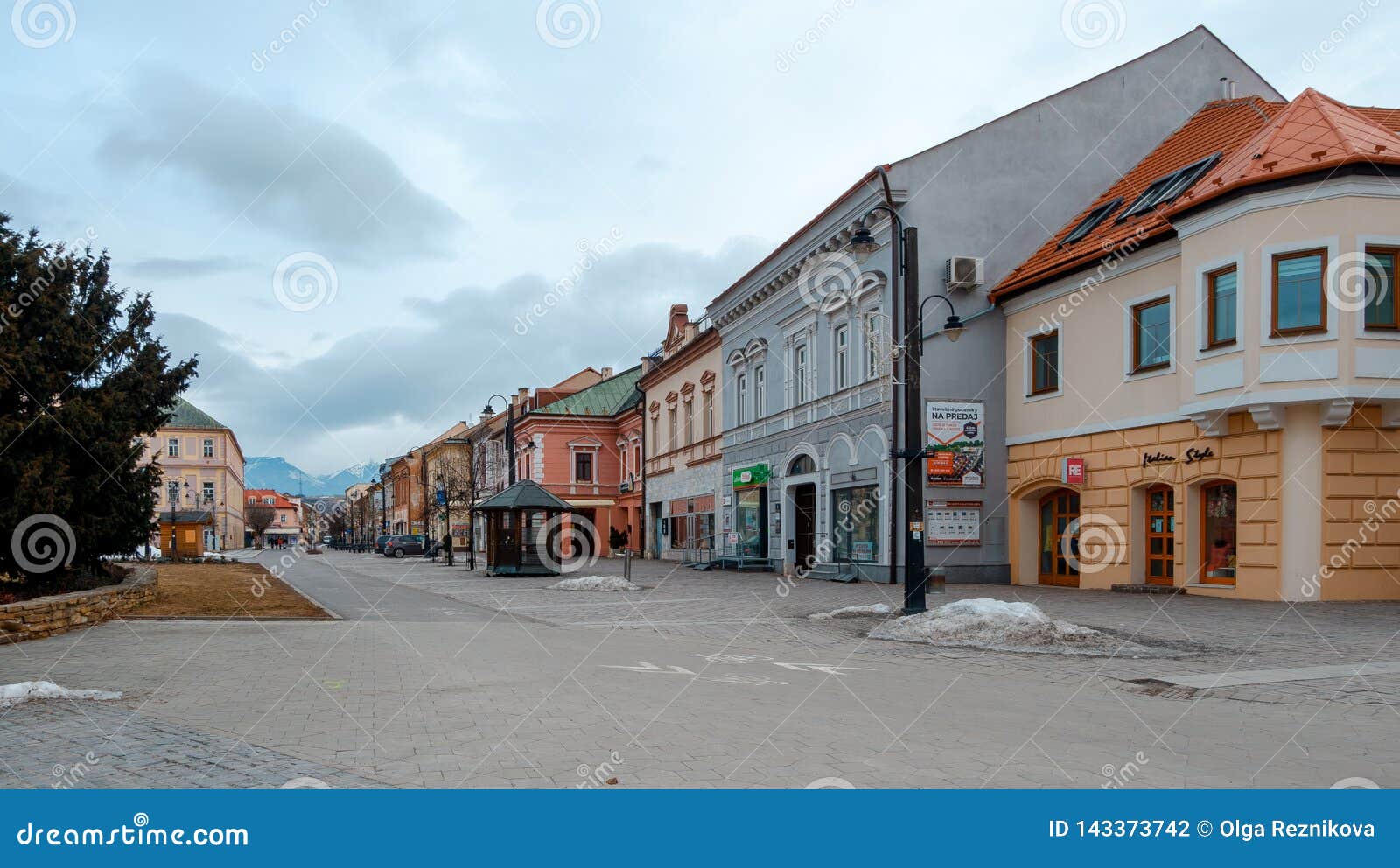 Liptovsky Mikulas. Slovakia Town with River on Winter Editorial ...