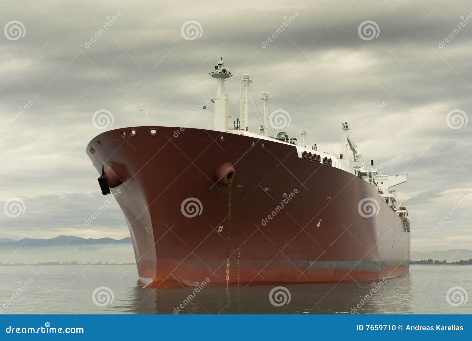 Liquefied gas carrier ship stock photo. Image of floating - 7659710