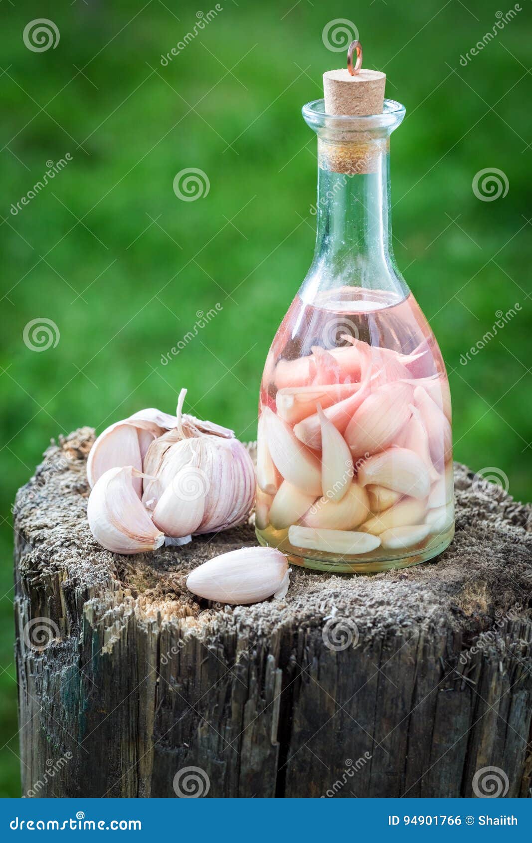 Liqueur with Alcohol and Garlic in Summer Stock Photo - Image of sweet ...