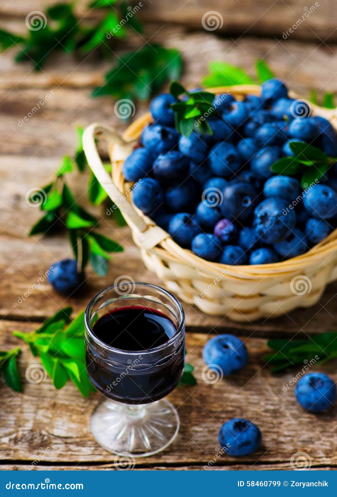 Liqueur from Blueberry in a Shot Glass Stock Image - Image of fresh ...