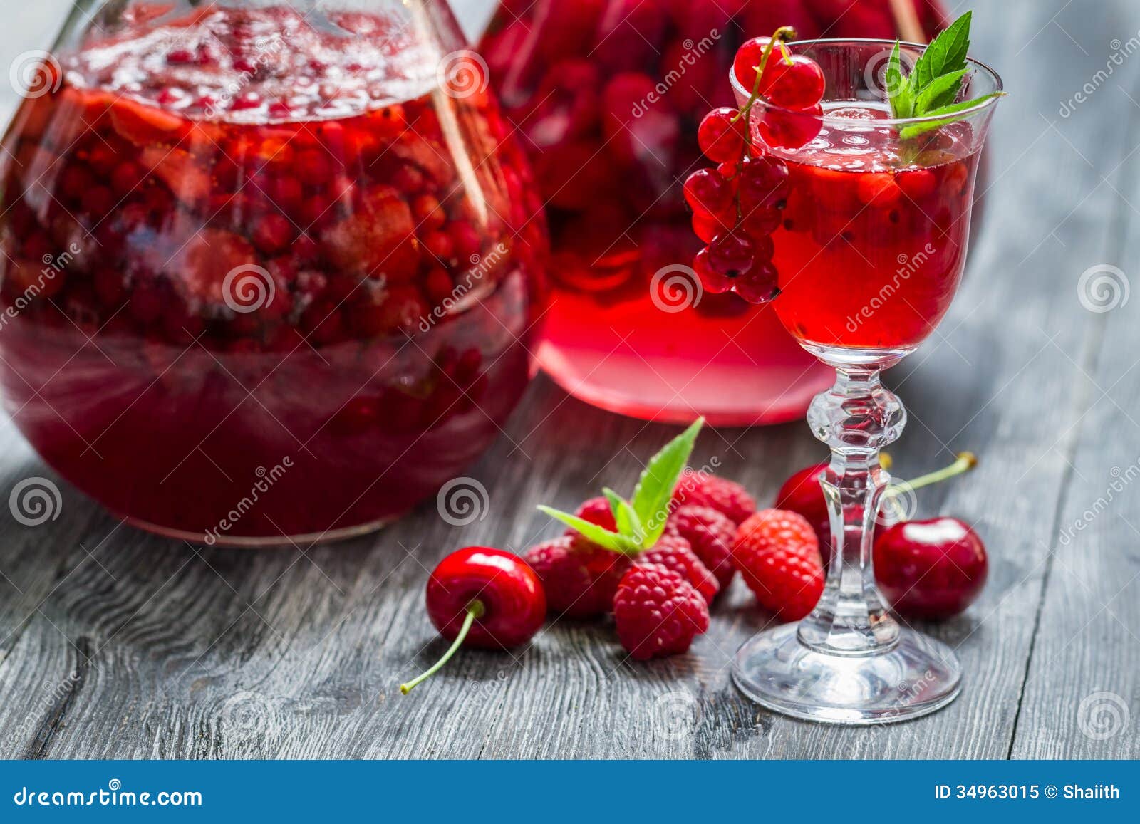 Liqueur Made of Wild Berries and Alcohol Stock Image - Image of drink ...