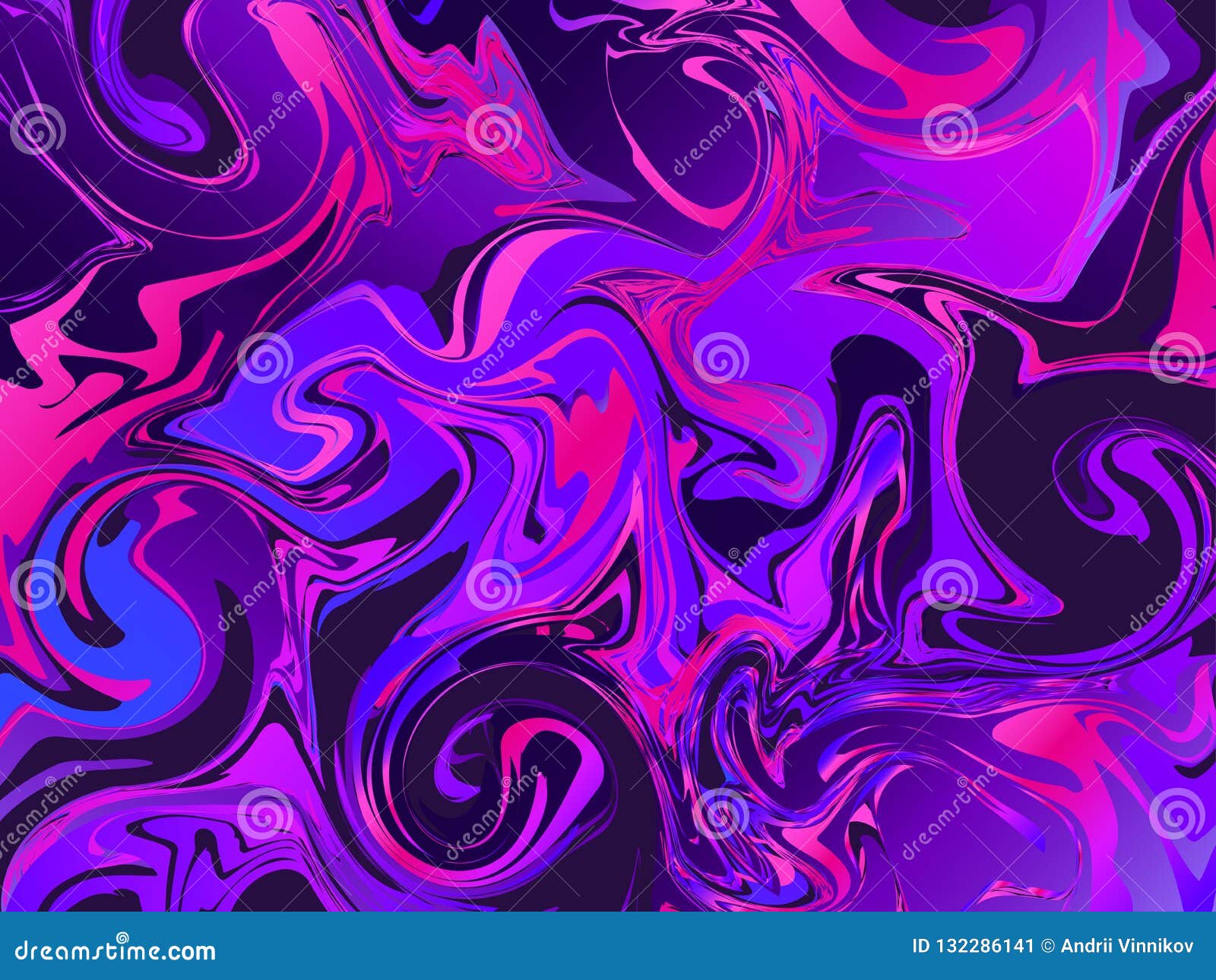 Liquid Abstract Colorful Gradient Shapes, Marble Texture. Violet Color ...