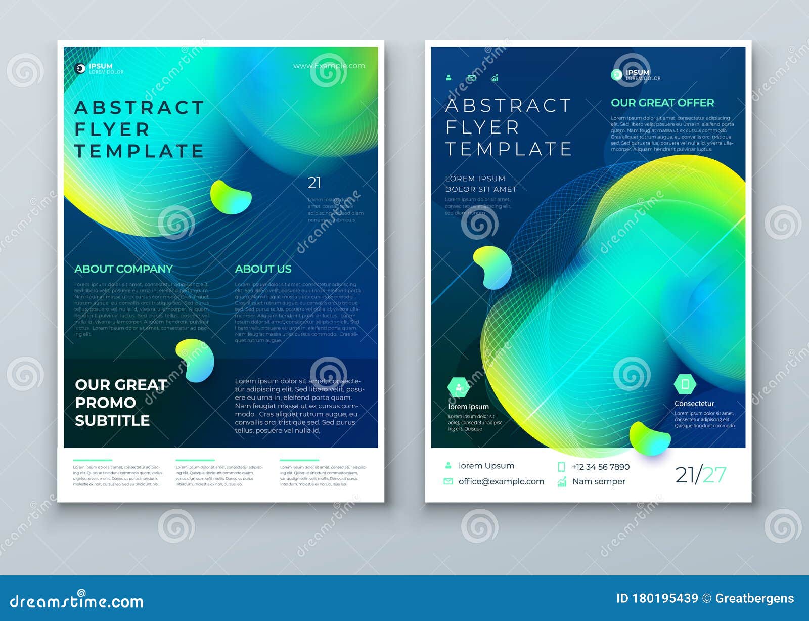 Liquid Abstract Flyer Design. Dark Fluid Dynamic Graphic Element for ...