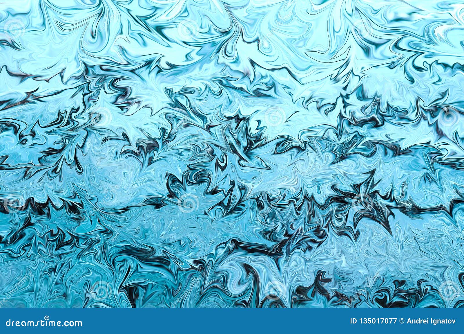Liquid Abstract Ice Winter Pattern with Blue Graphics Color Art Form ...